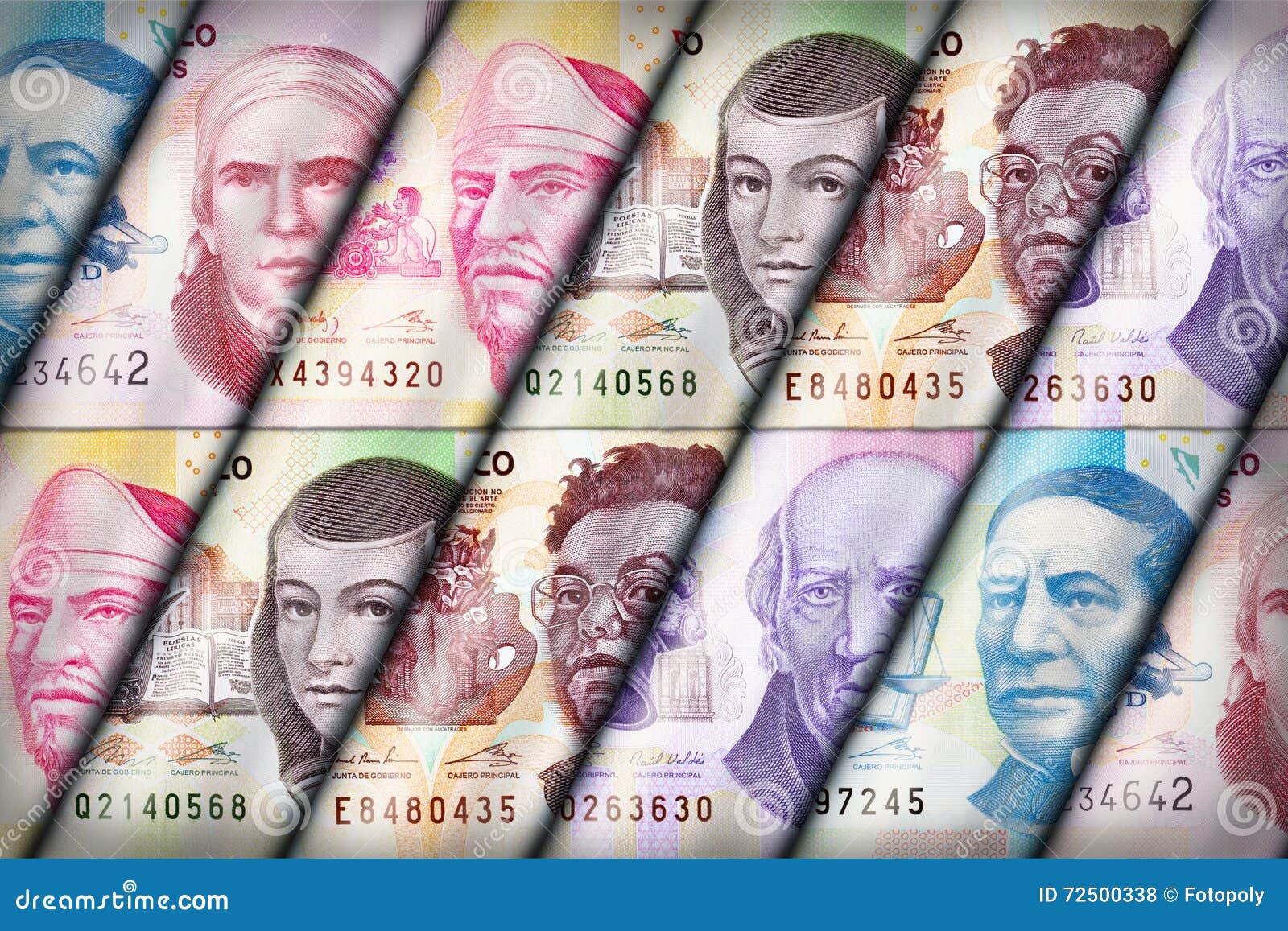 Mexican Peso Paper Bills stock photo. Image of conceptual - 72500338