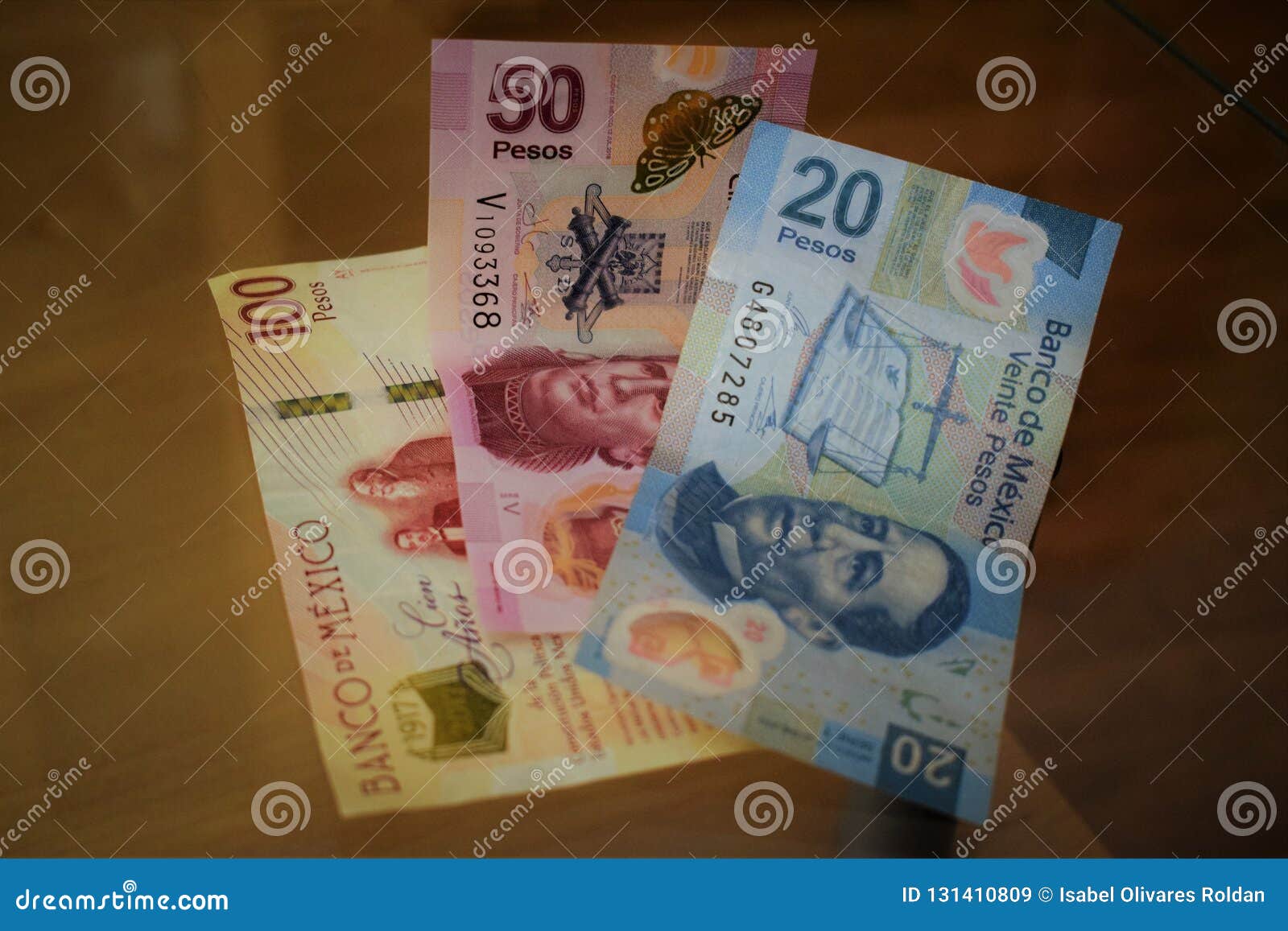 Mexican pesos notes II stock image. Image of coin, business - 131410809