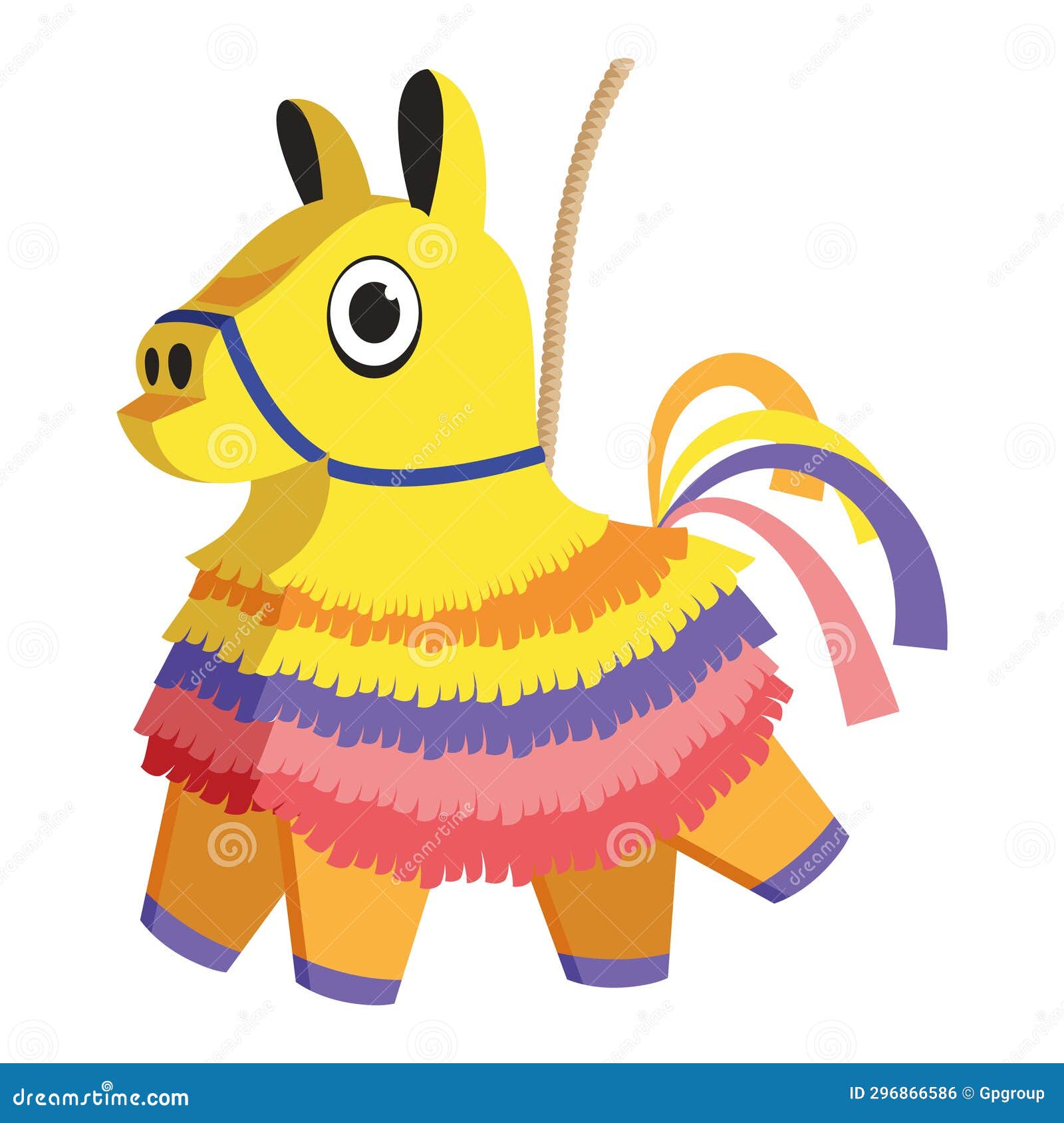 Mexican Pinata Colored Llama Stock Vector - Illustration of pinata ...