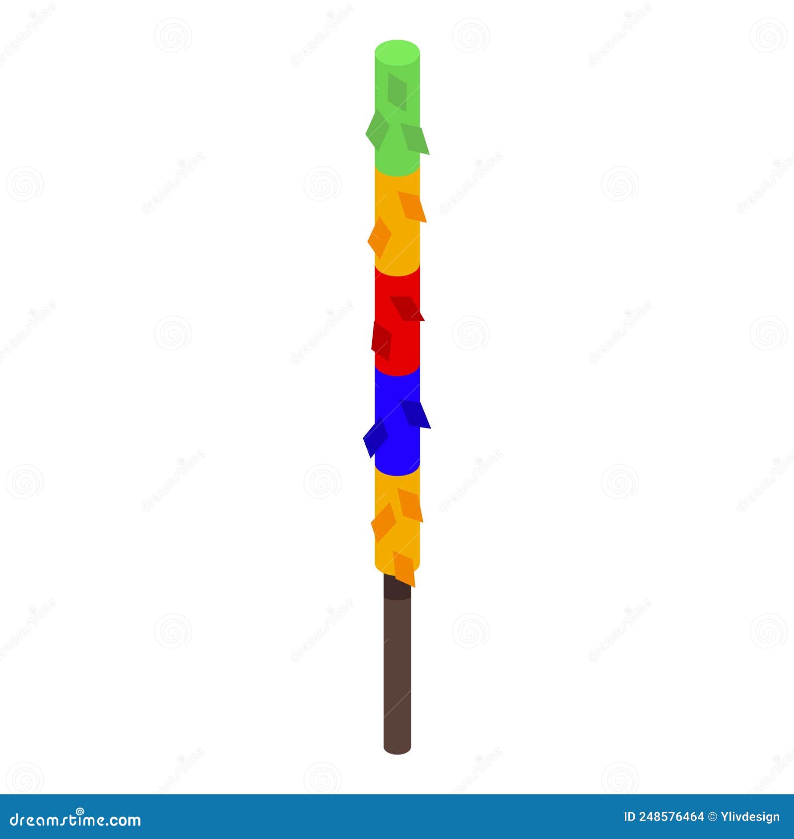 Mexican Pinata Stick Icon Isometric Vector. Mexico Party Stock Vector ...