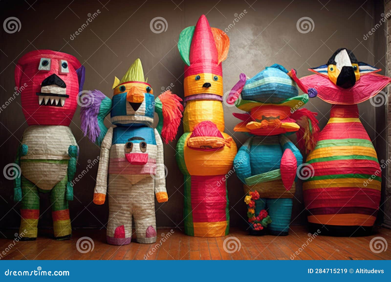 Mexican Pinatas In Different Stages Of Completion Royalty-Free Stock ...