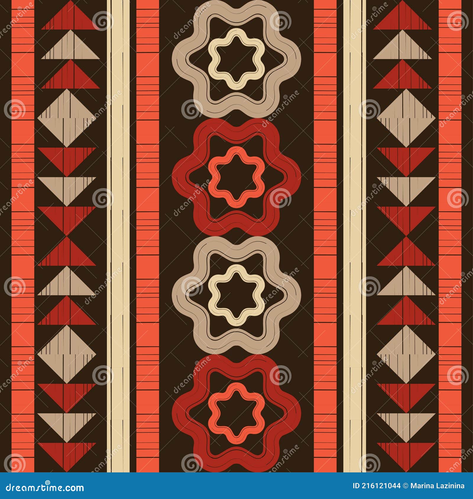Mexican Plaid. Navajo. Seamless Pattern. Design with Manual Hatching ...