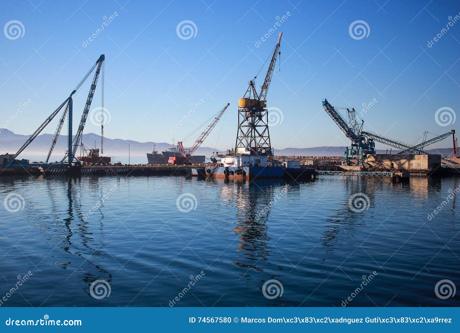 Mexican port of Ensenada stock photo. Image of business - 74567580