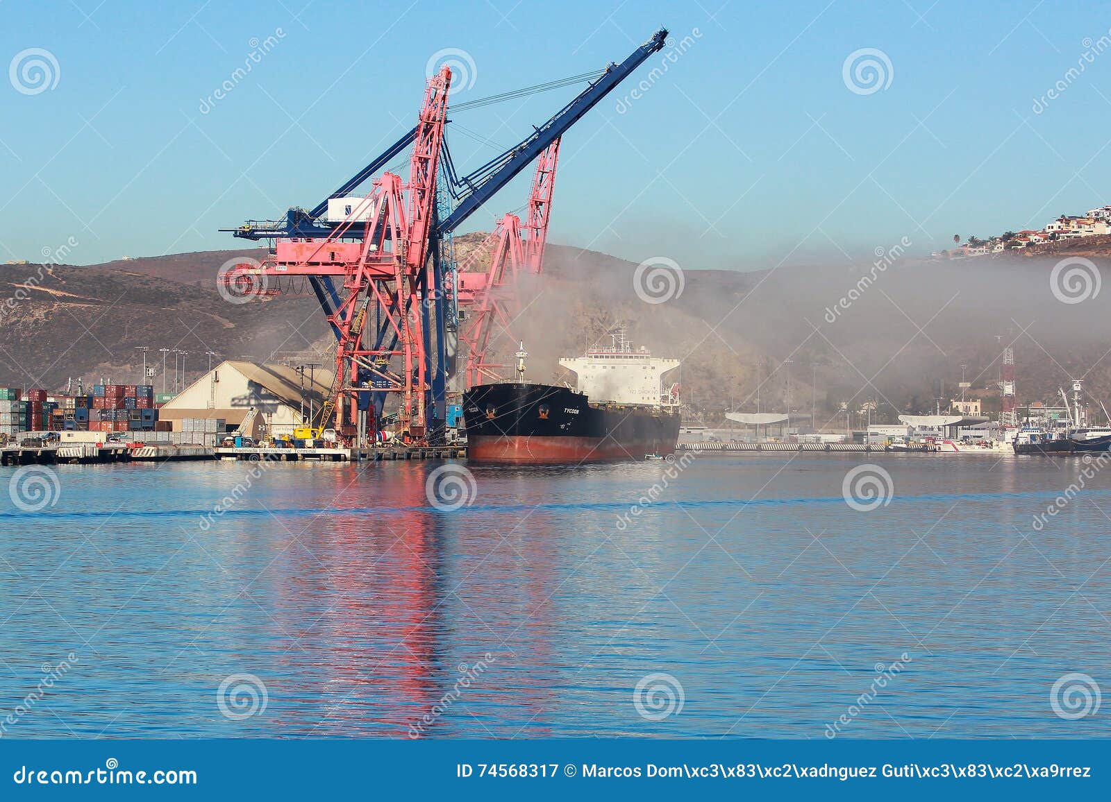 Mexican port of Ensenada editorial photography. Image of mountains ...