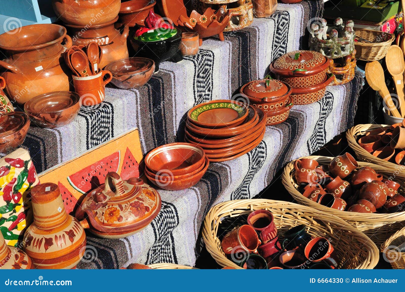 Mexican Pottery Talavera Style Of Mexico Royalty-Free Stock Photo ...