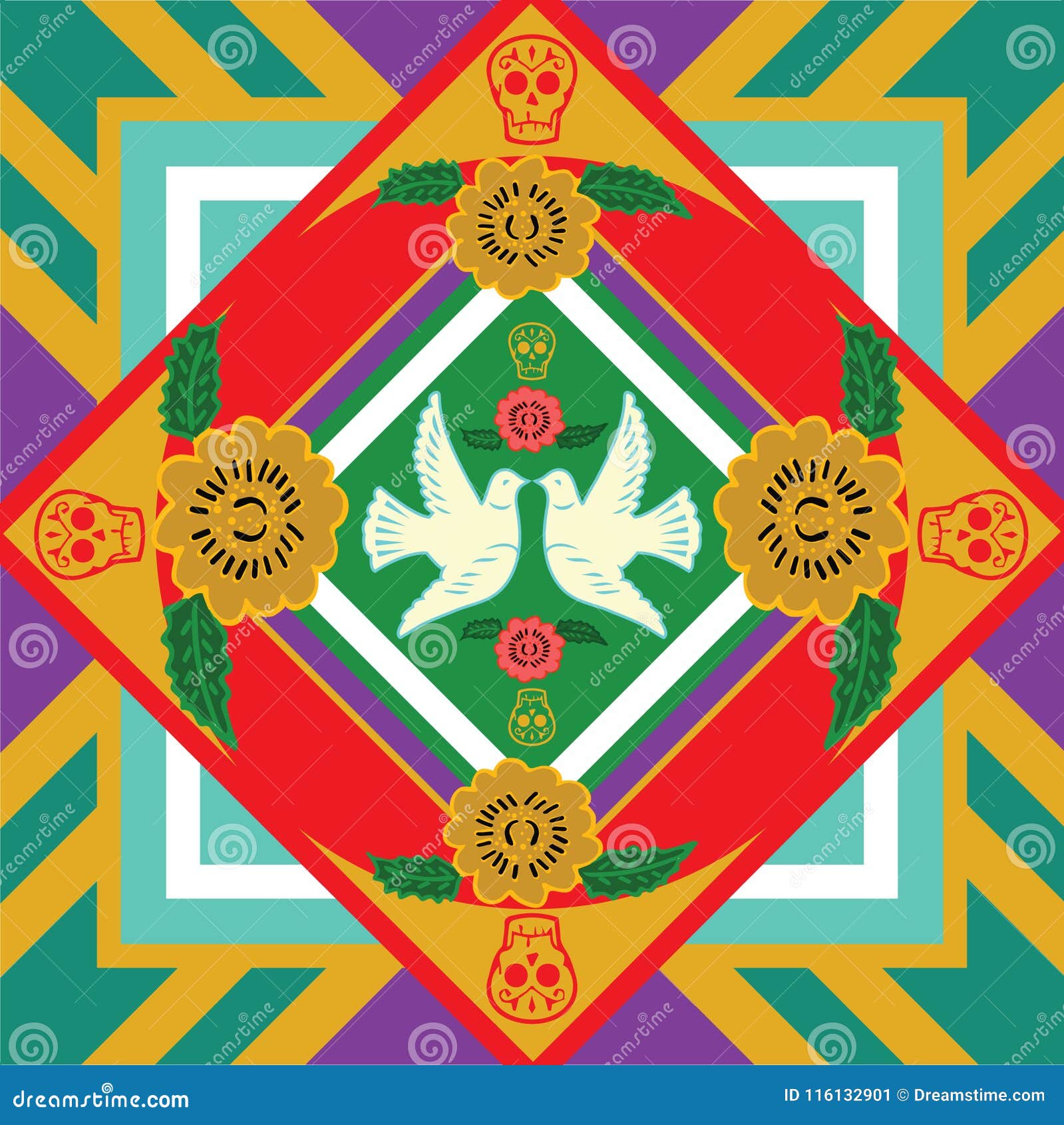 Mexican print october stock illustration. Illustration of indigenous ...