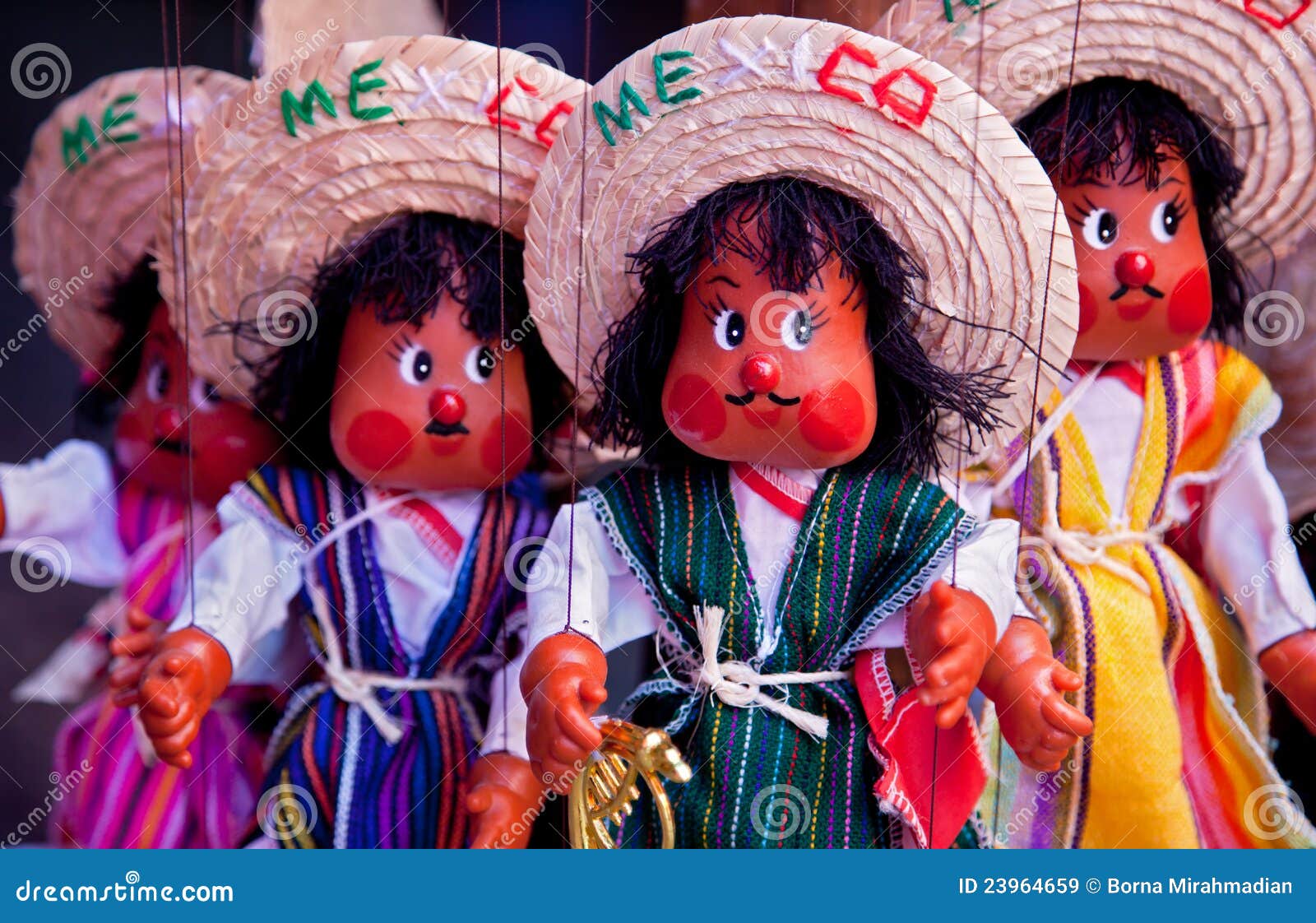 Mexican puppets stock image. Image of retro, antique - 23964659
