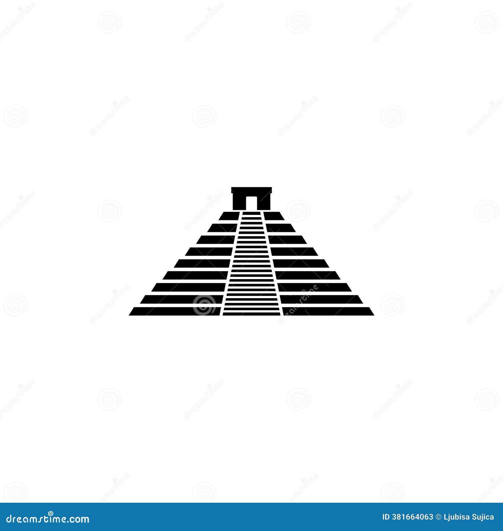 Mexican Pyramid Of Maya Cartoon Vector | CartoonDealer.com #114240613