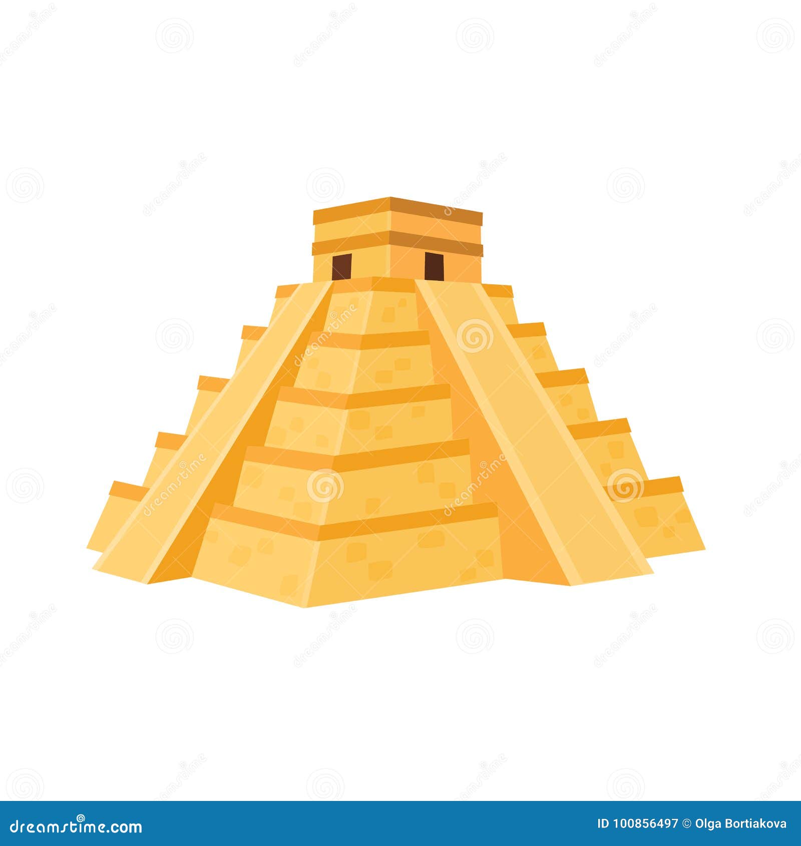 Mexican Pyramid Illustration Stock Vector - Illustration of fsymbol ...