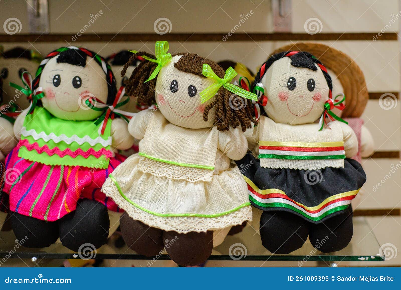 Mexican Rag Doll on a Shelf. Stock Image - Image of knitted, handcraft ...