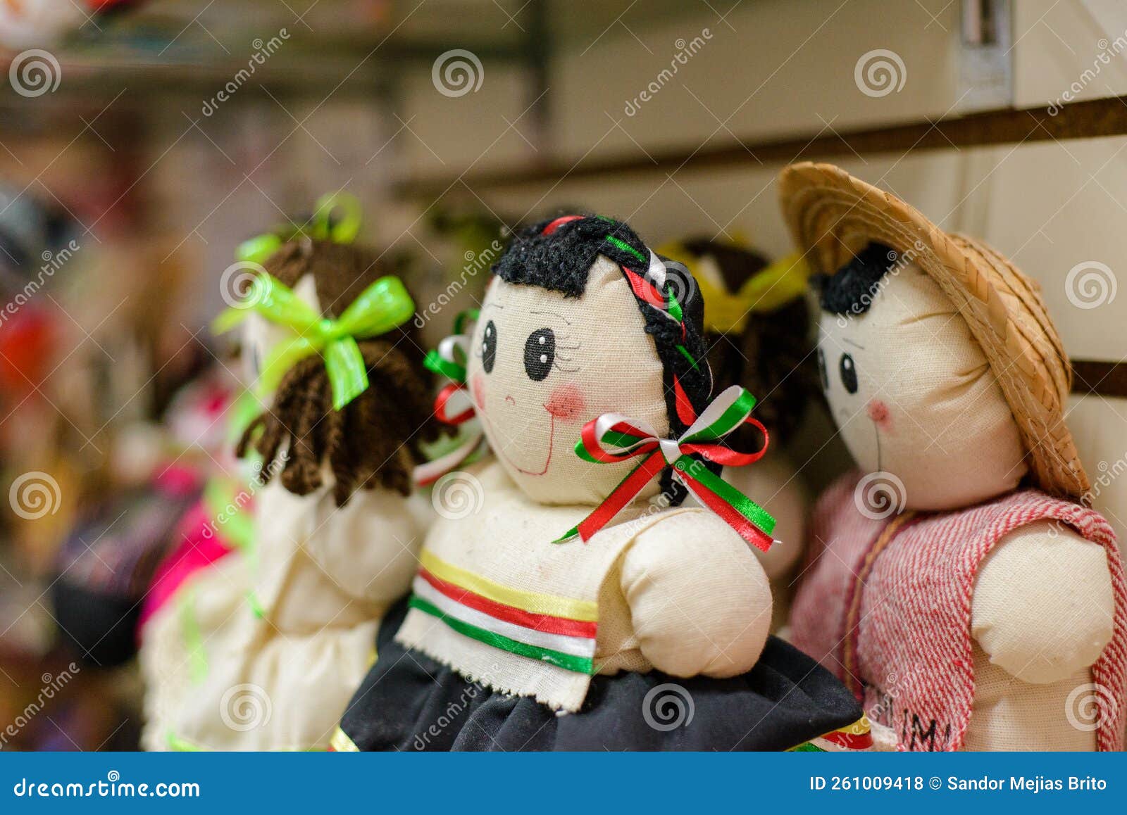 Mexican Rag Doll on a Shelf. Stock Photo - Image of doll, beautifully ...