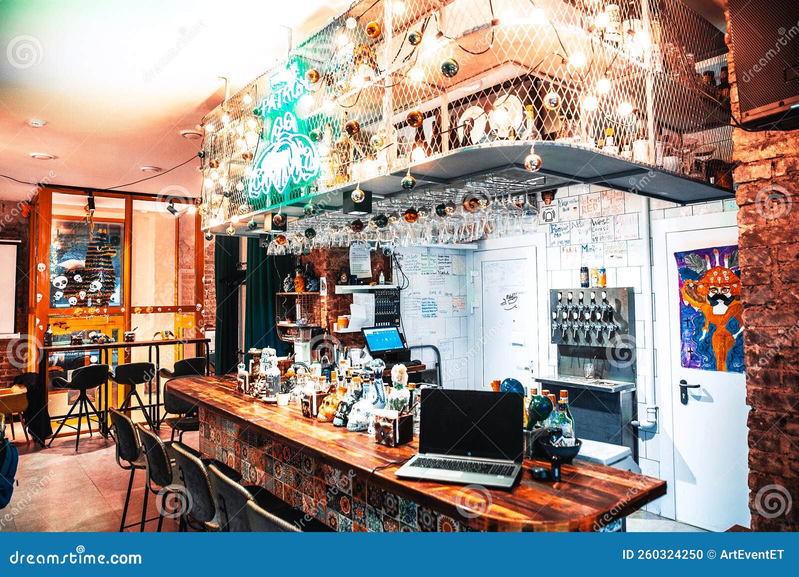 Mexican Restaurant Interior. Bar Counter Editorial Image - Image of ...