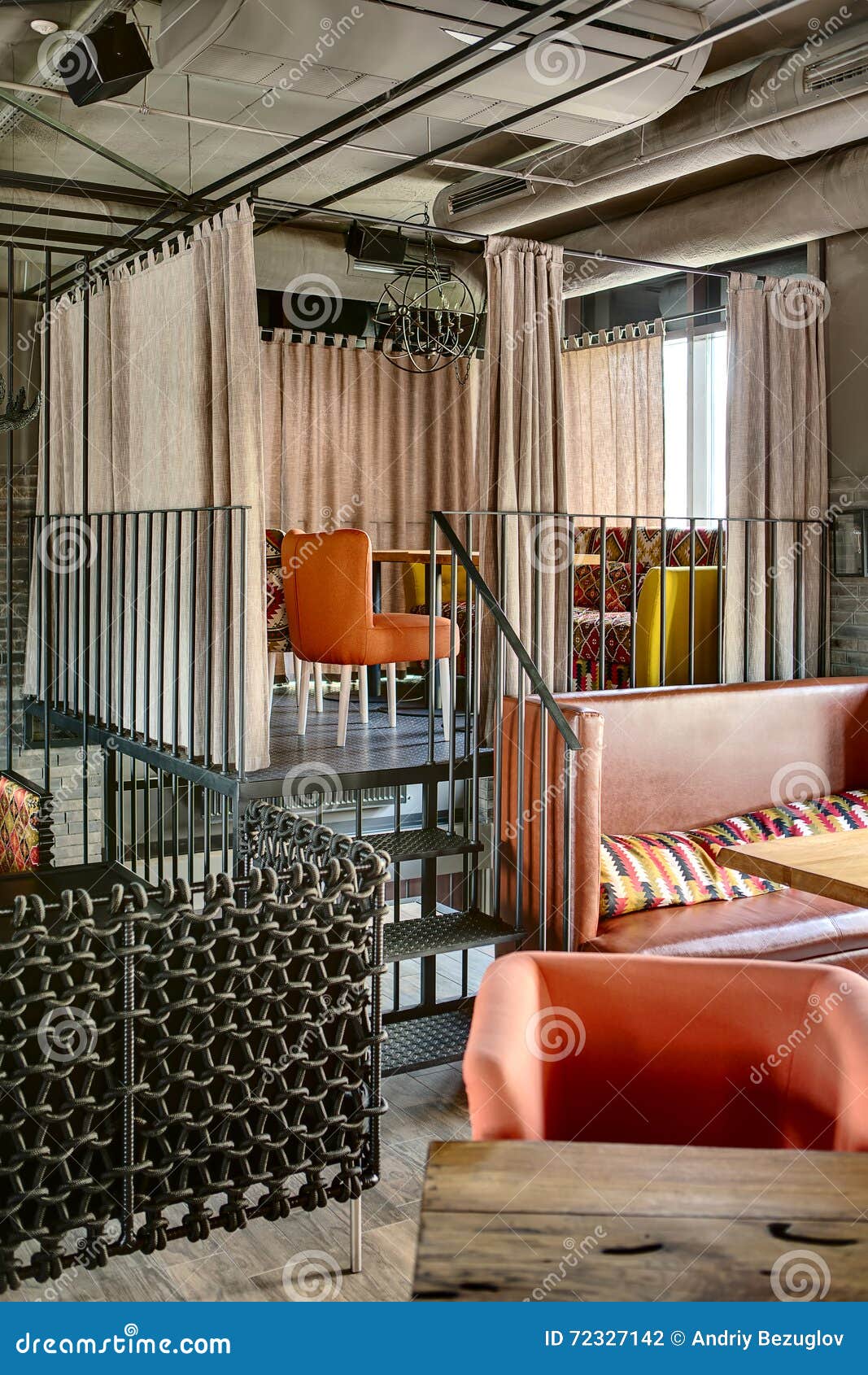 Mexican Restaurant S Interior Stock Photo - Image of decor, wooden ...