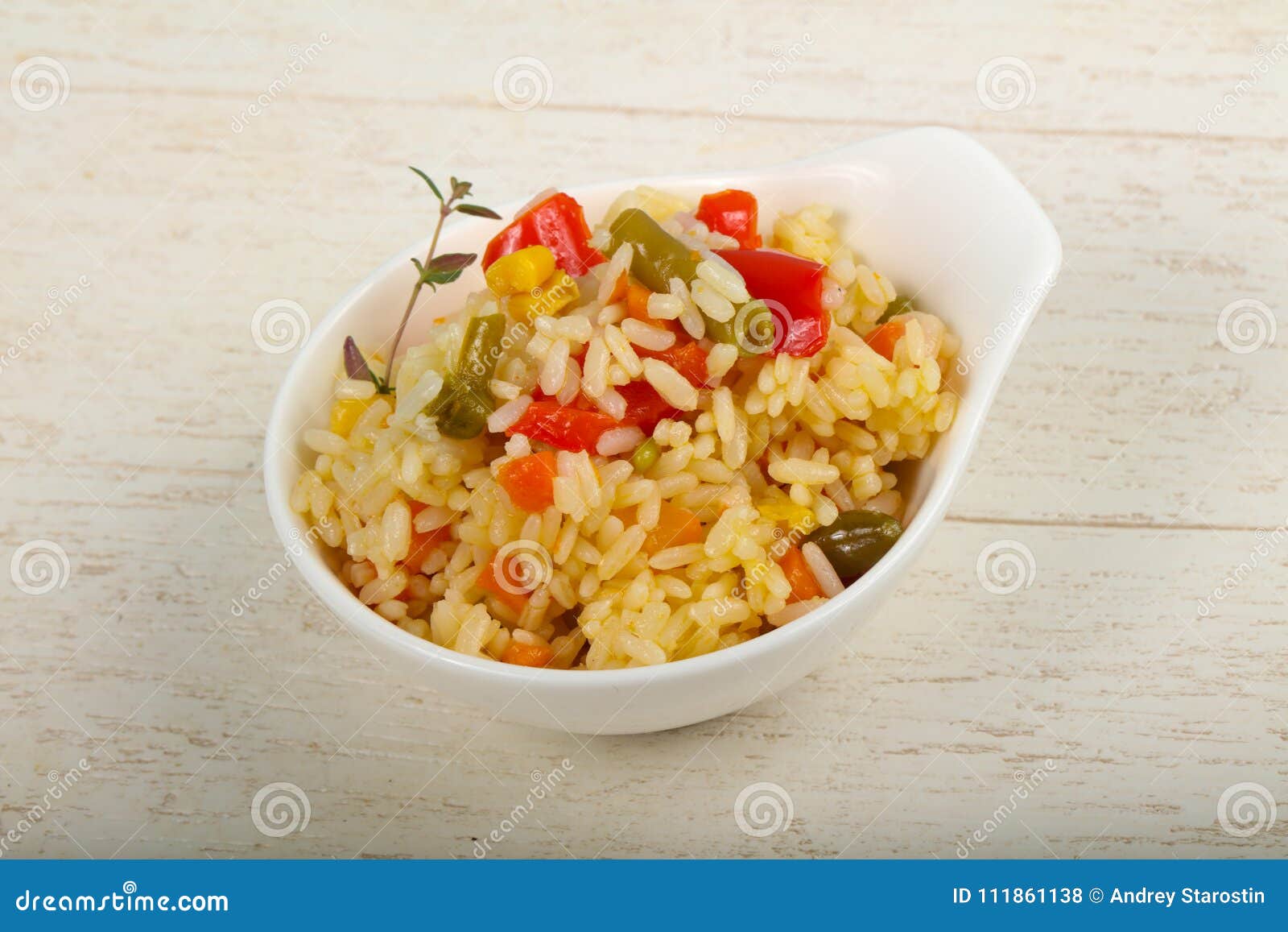 Mexican rice stock photo. Image of rustic, spice, bowl - 111861138