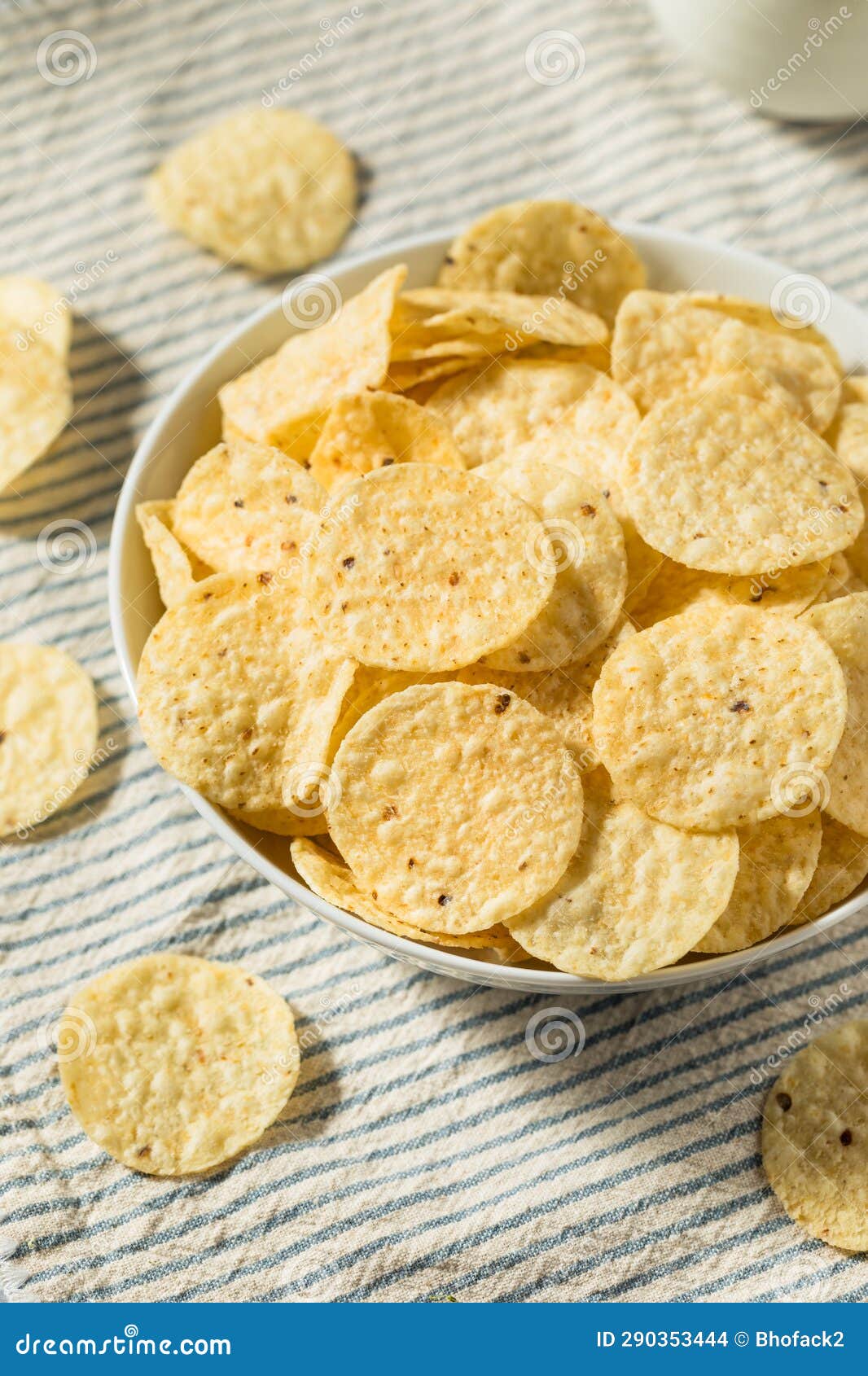 Mexican Round Tortilla Chips Stock Photo - Image of yellow, snack ...