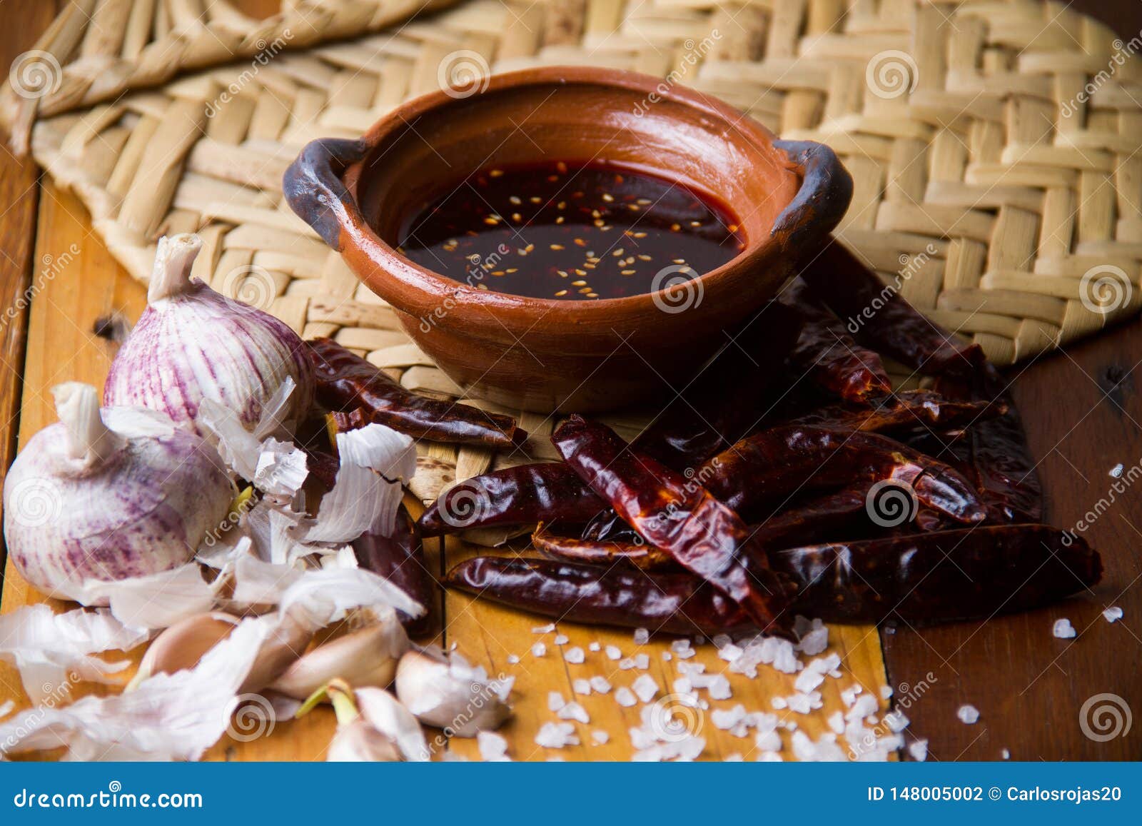 Mexican sauce macha stock photo. Image of arbol, pepper - 148005002