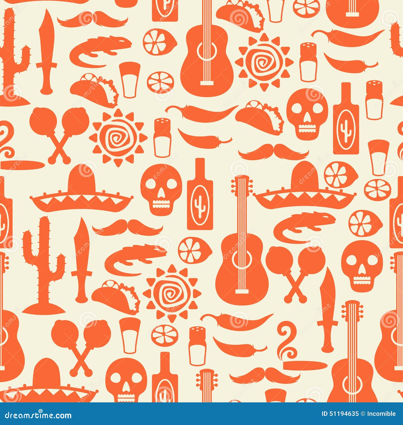 Mexican Seamless Pattern with Icons in Native Stock Vector ... Mexican Seamless Pattern with Icons in Native Stock Vector ...
