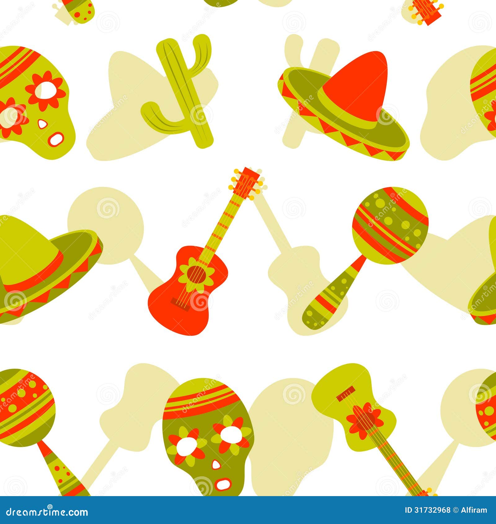 Mexican seamless pattern stock vector. Illustration of pattern - 31732968
