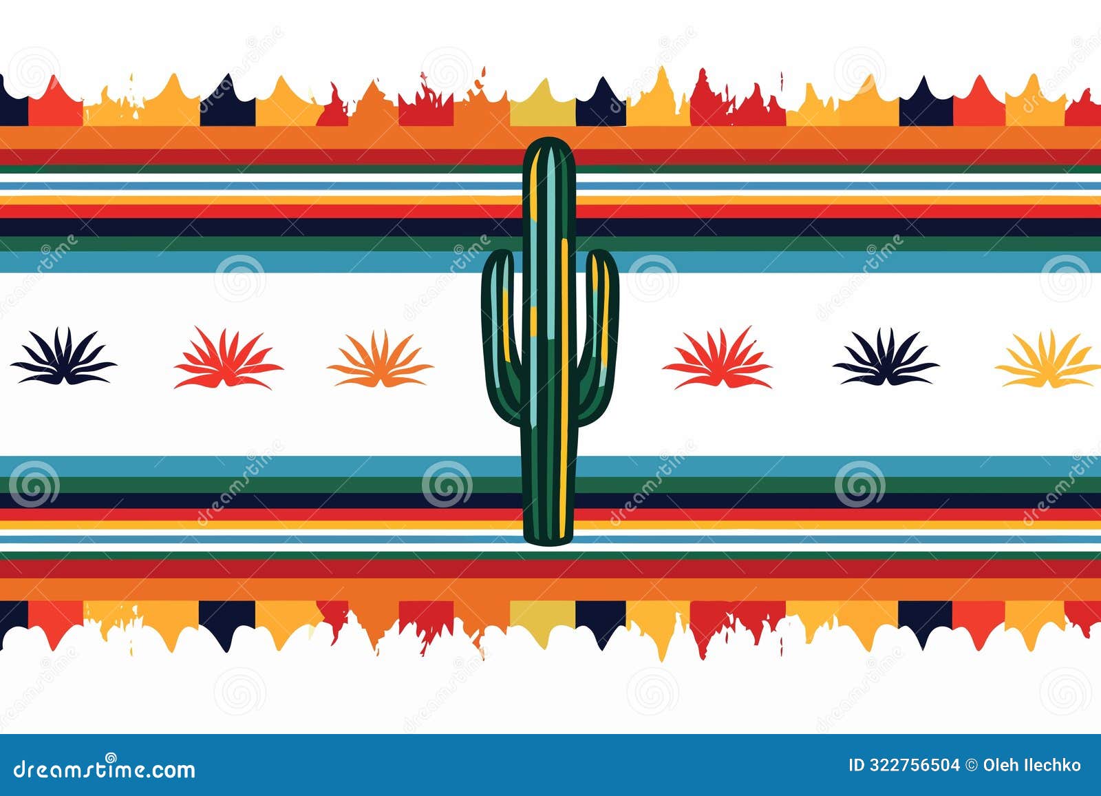 Mexican Serape Patterns Isolated Vector Style Stock Vector ...