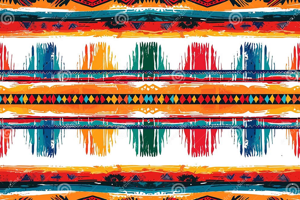 Mexican Serape Patterns Isolated Vector Style Stock Vector ...