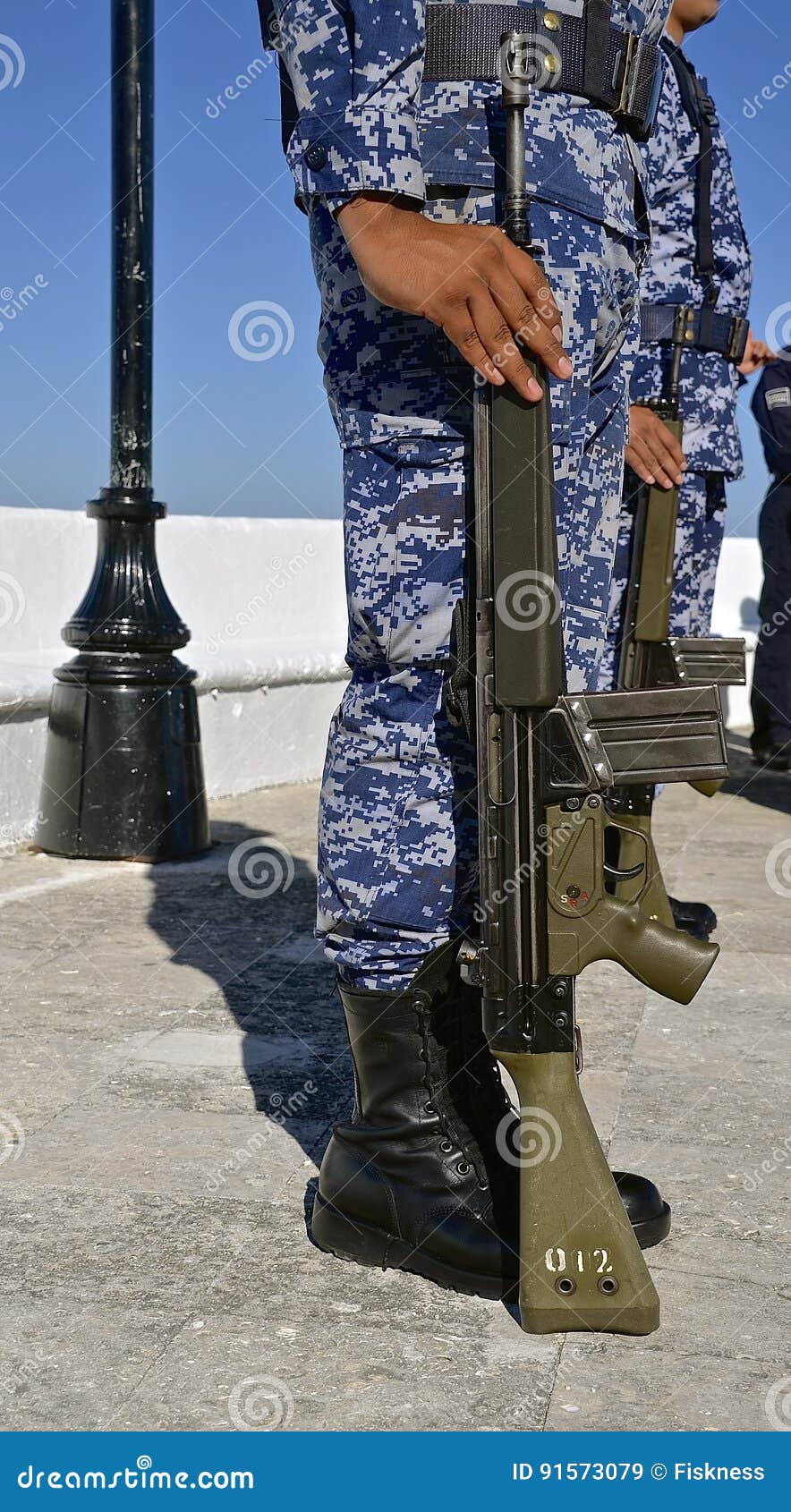 Mexican Soldier Standing at Attention Stock Image - Image of combat ...