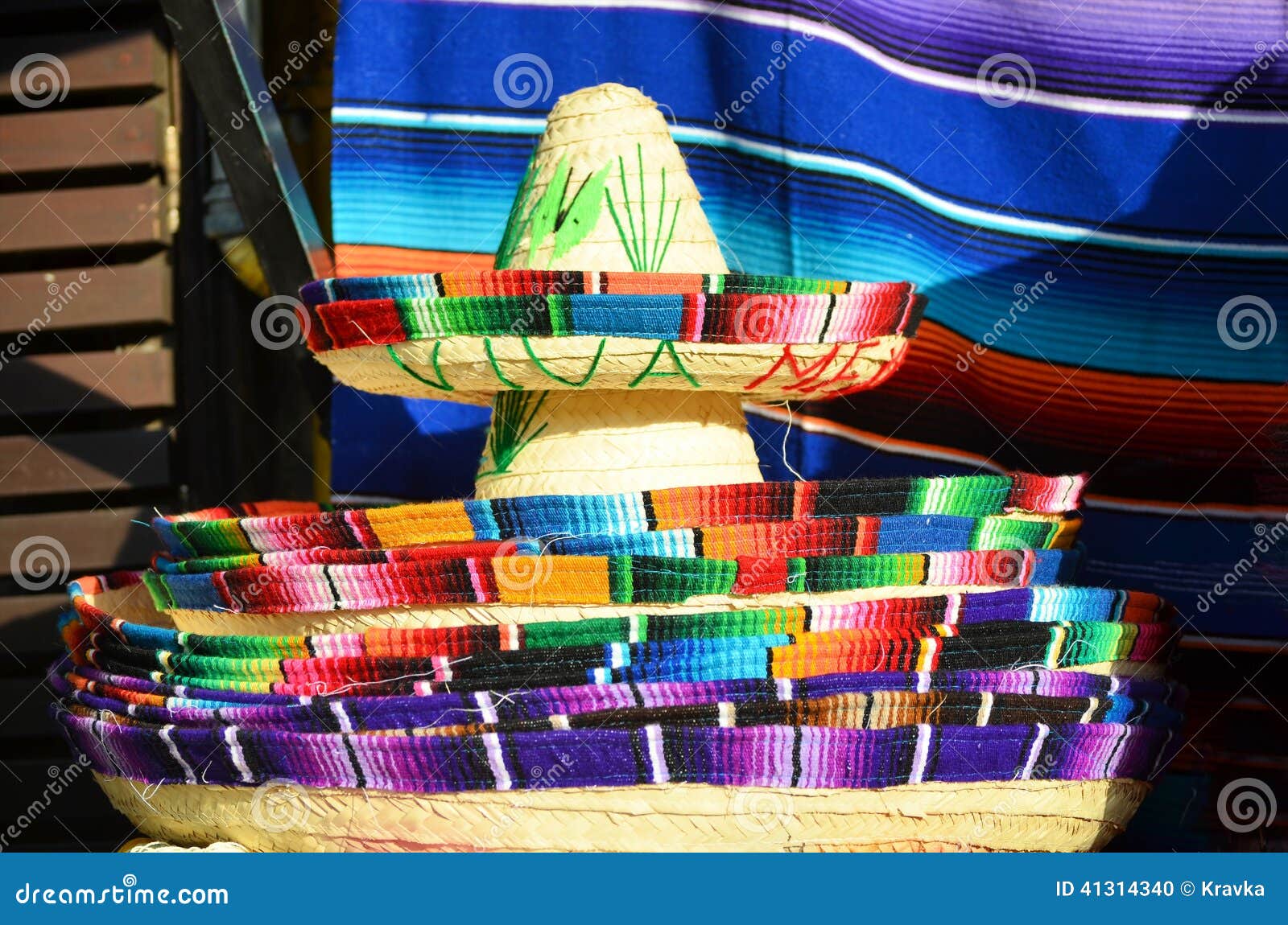 Mexican sombrero hats stock photo. Image of culture, fashion - 41314340