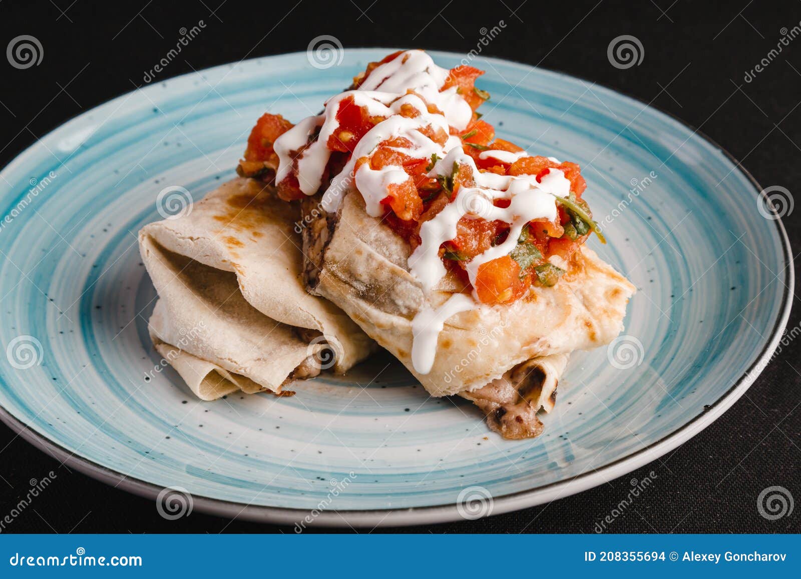 Mexican Spicy Food is on Plate Stock Photo - Image of background, food ...