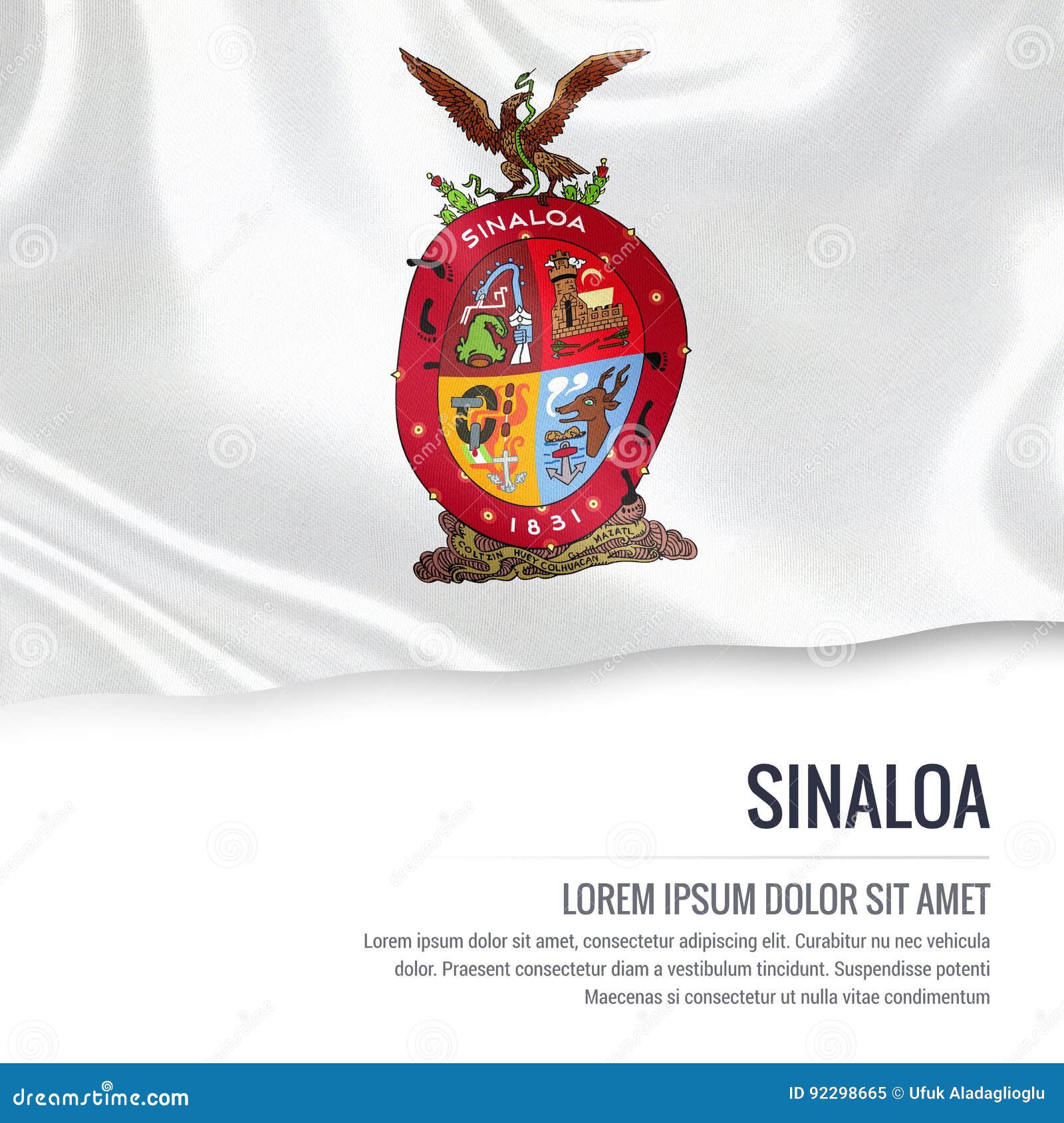 Mexican State Sinaloa Flag. Stock Illustration - Illustration of icon ...