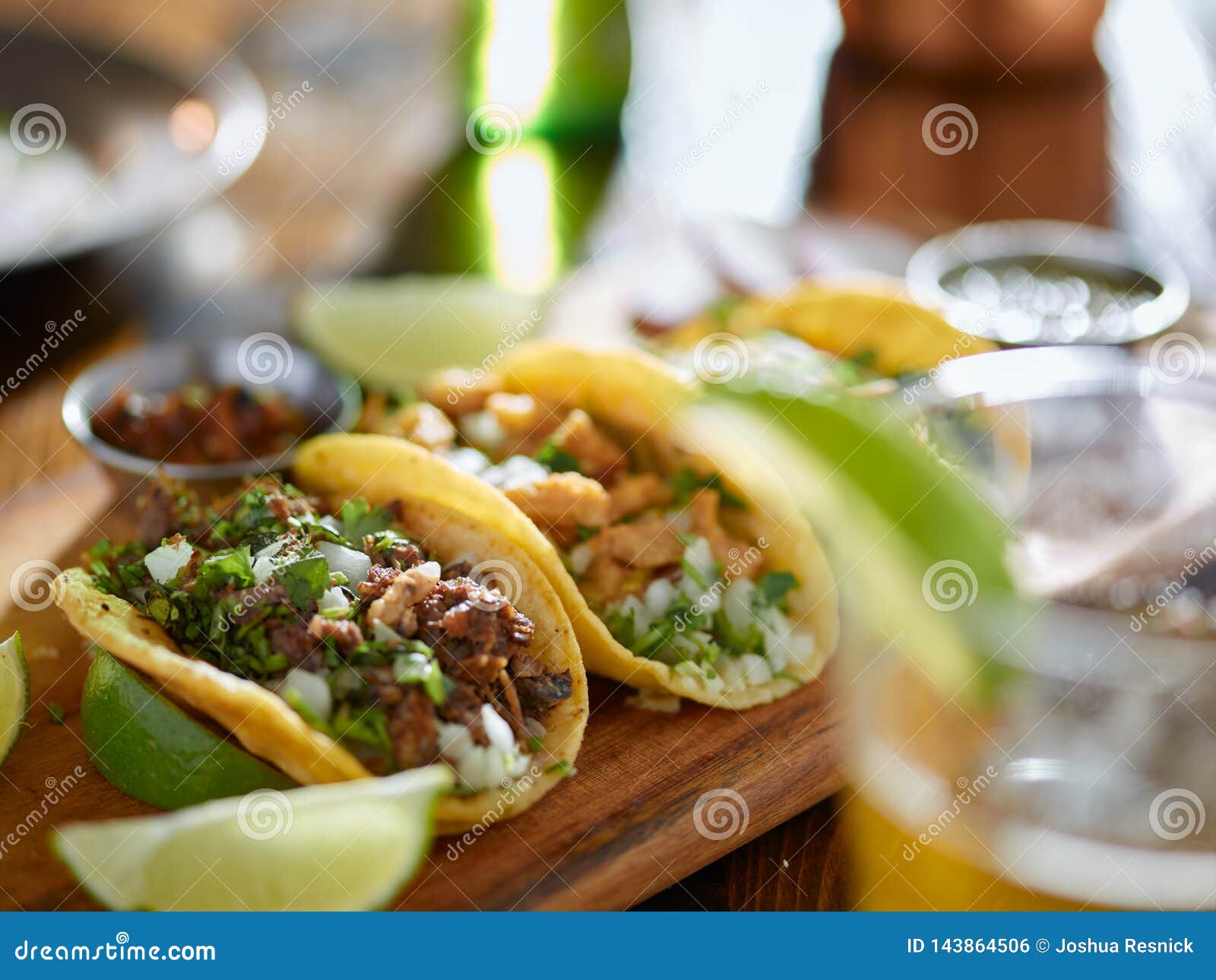 Mexican Street Tacos and Beer Stock Photo - Image of lime, tacos: 143864506