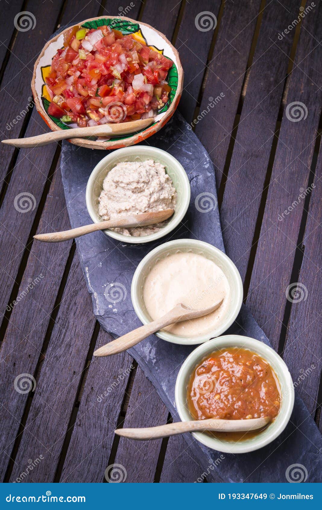 Mexican Style Dips and Sauce Salsa Stock Image - Image of mexico ...