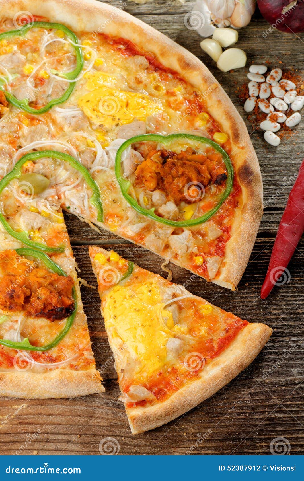 Mexican Style Pizza with Nacho Cheese Stock Photo - Image of crust ...