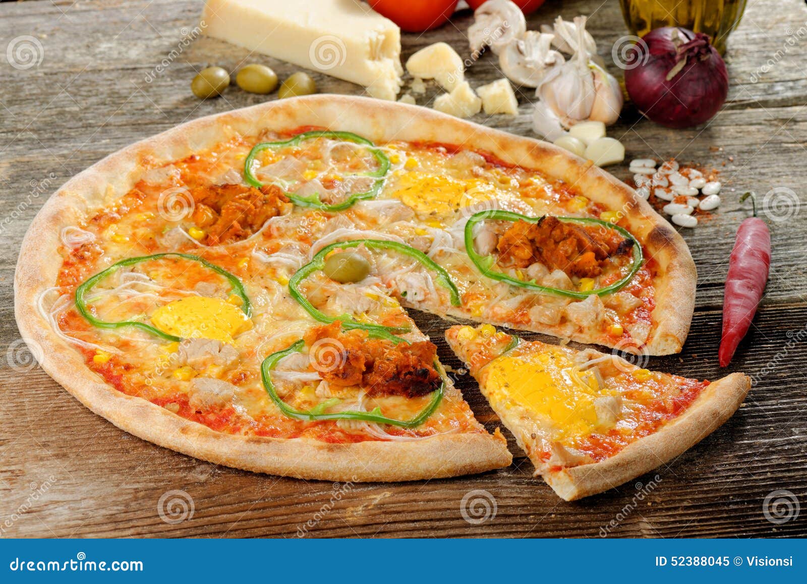 Mexican Style Table With Spicy Aztec Soup With Fried Tortilla. Sopa ...