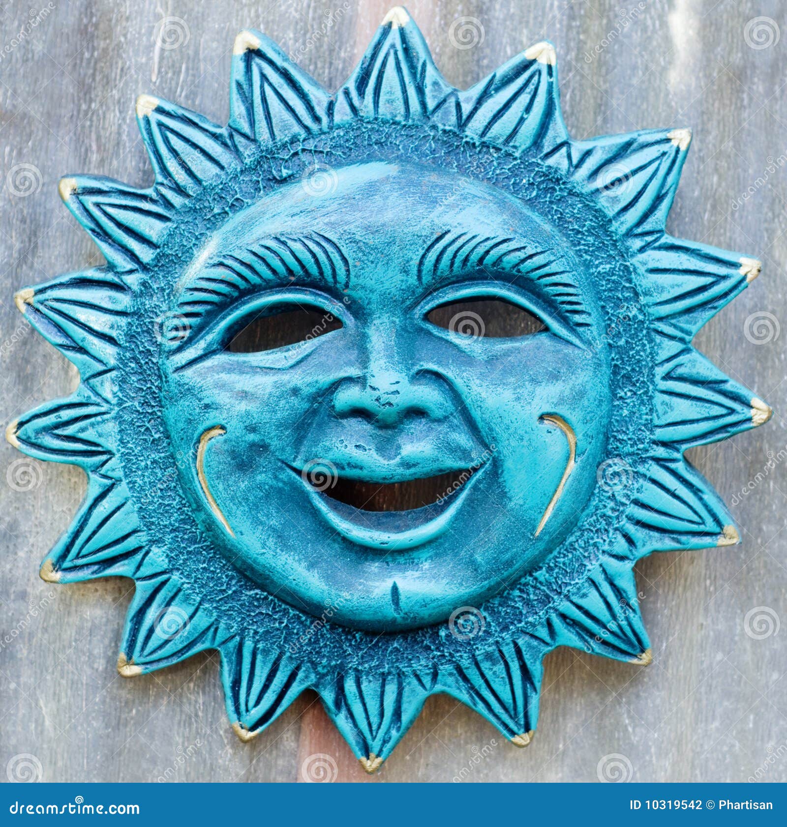 Mexican styled sun Plaque stock photo. Image of warm - 10319542