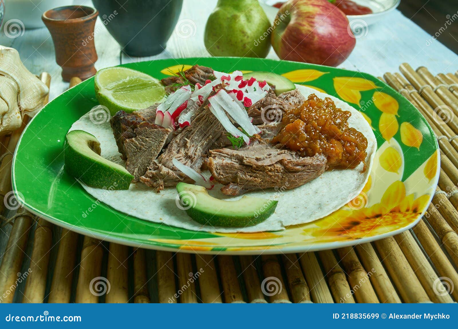 Mexican Suadero stock image. Image of taco, cuisine - 218835699