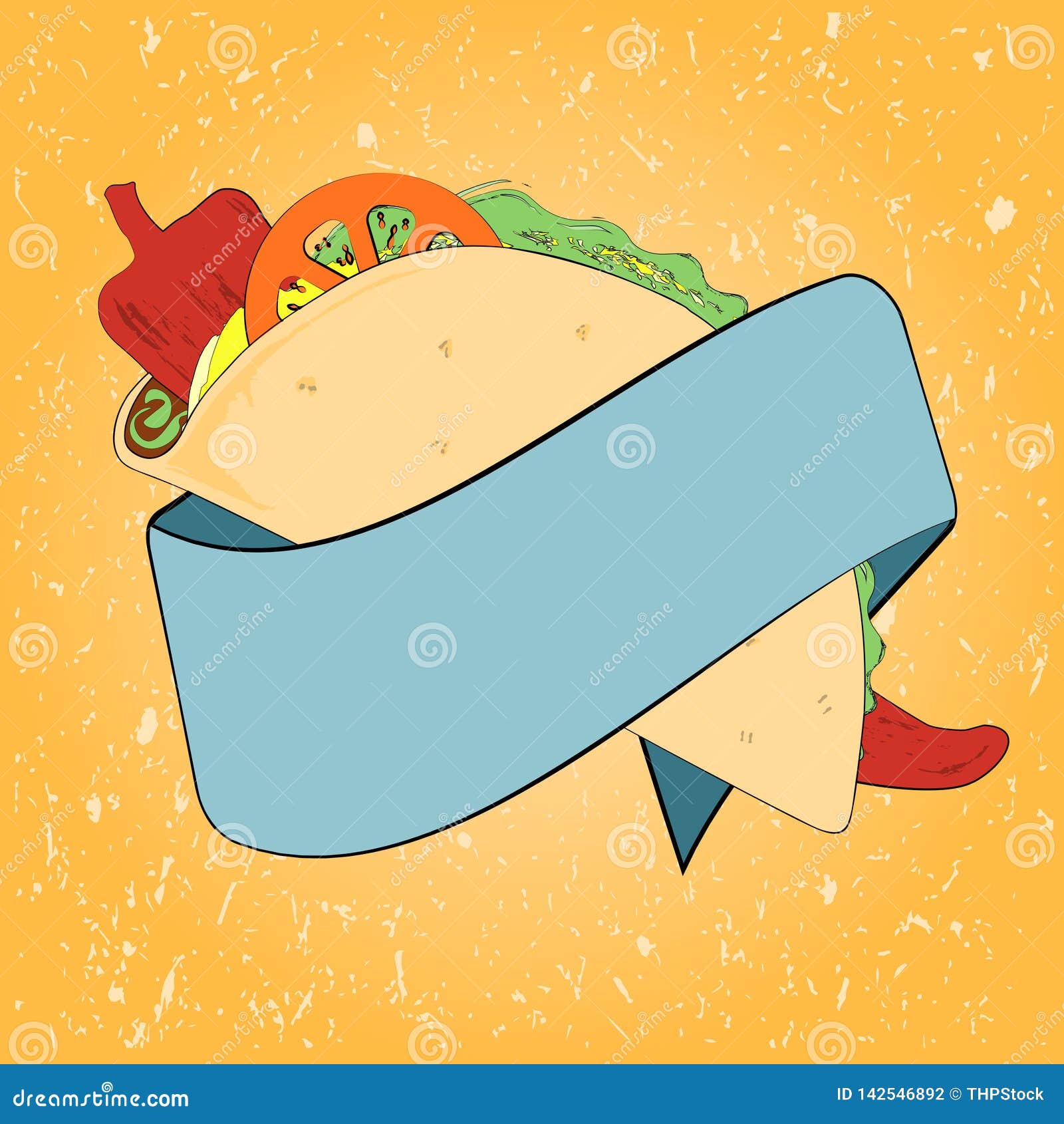 Mexican Taco Vector stock vector. Illustration of restaurant - 142546892