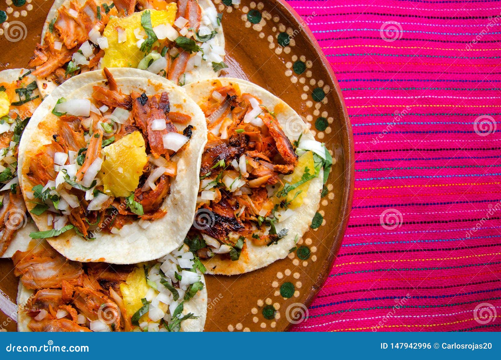 Mexican Tacos, Food Border Background Recipe, Overhead Stock Photo ...