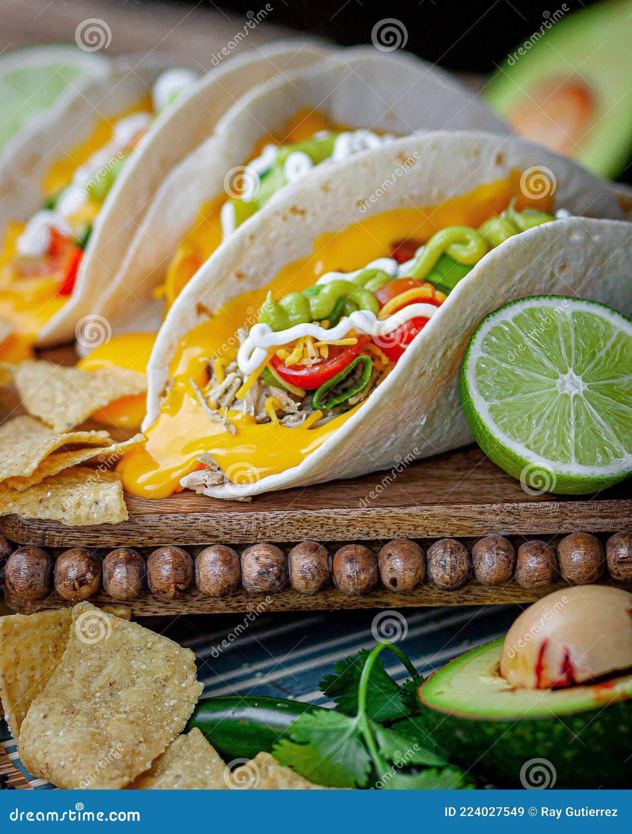 Mexican Tacos AUTHENTIC MEXICAN Food Stock Image - Image of vegetables ...