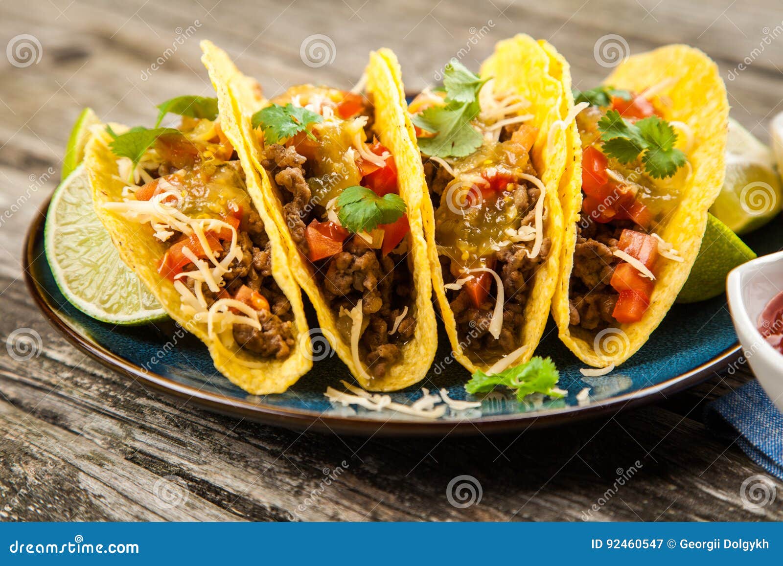 Mexican Tacos, Food Border Background Recipe, Overhead Stock Photo ...