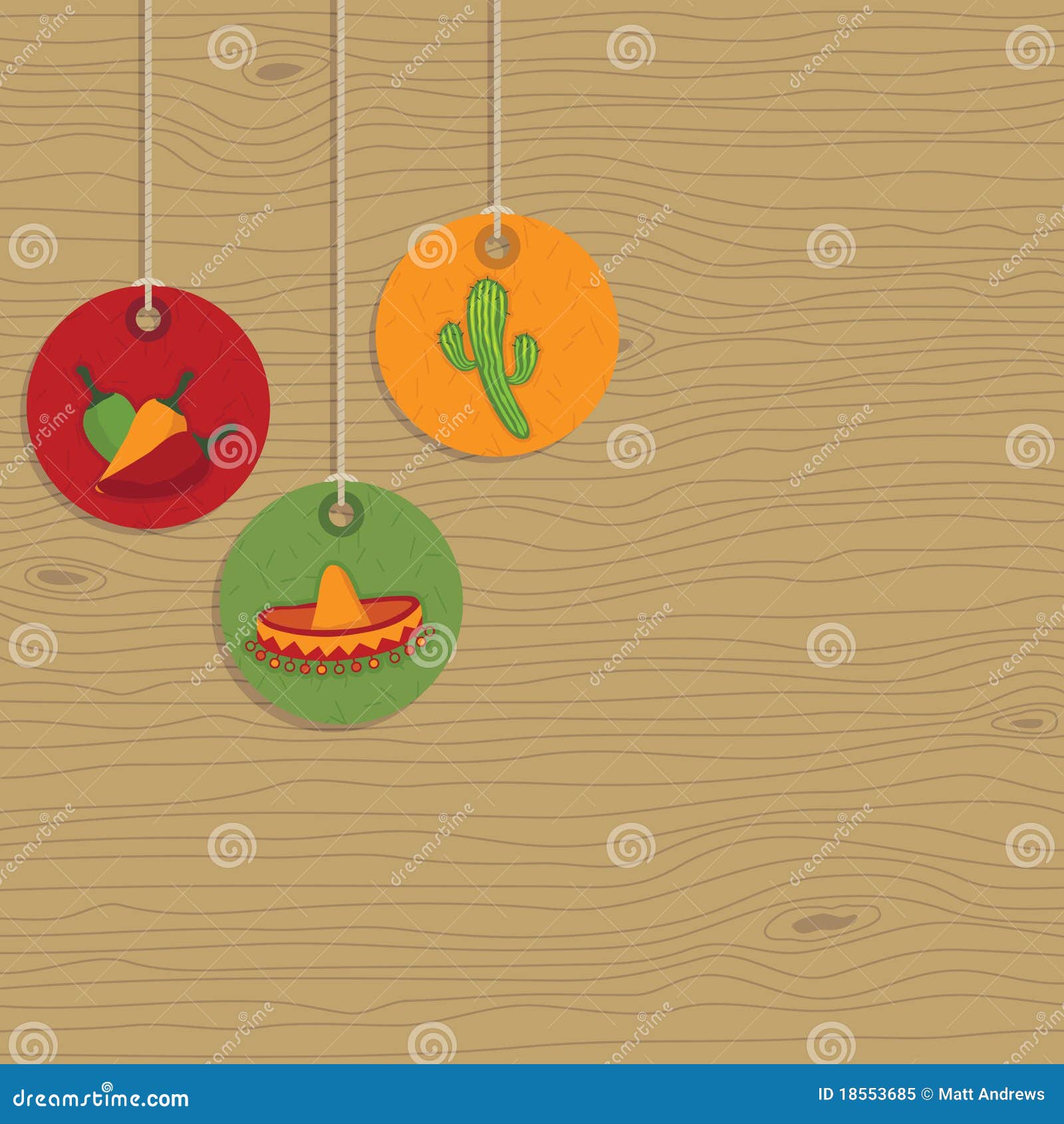 Mexican tags stock vector. Illustration of string, grain - 18553685