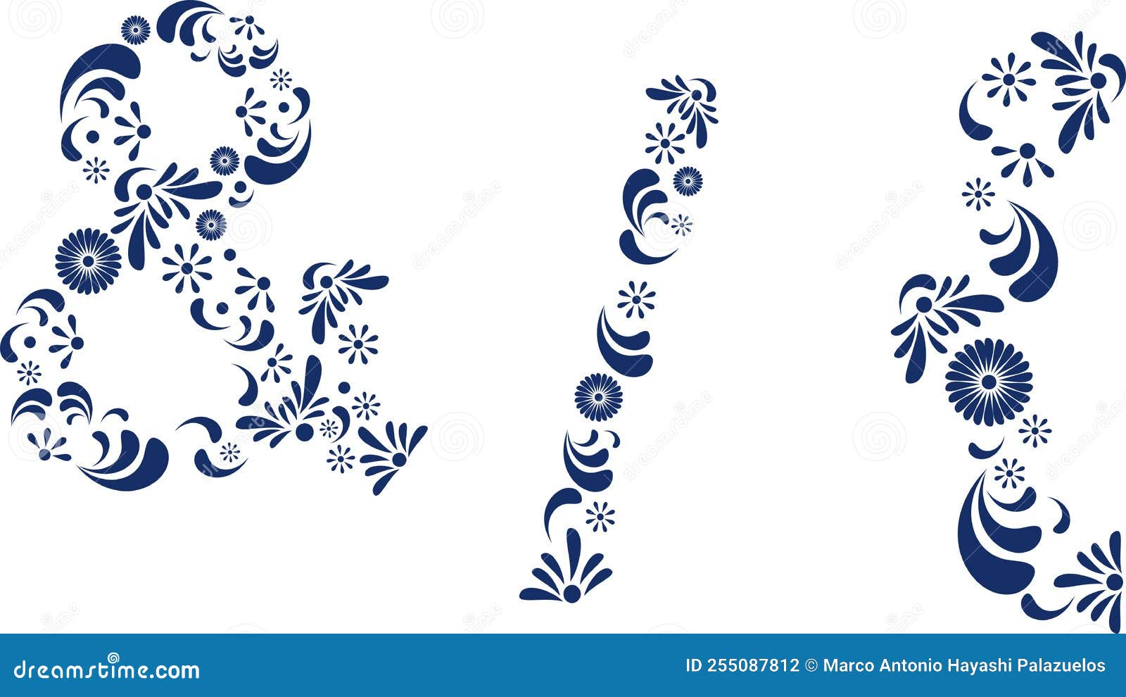 Mexican Talavera Symbols Floriture Pattern Set Stock Vector ...