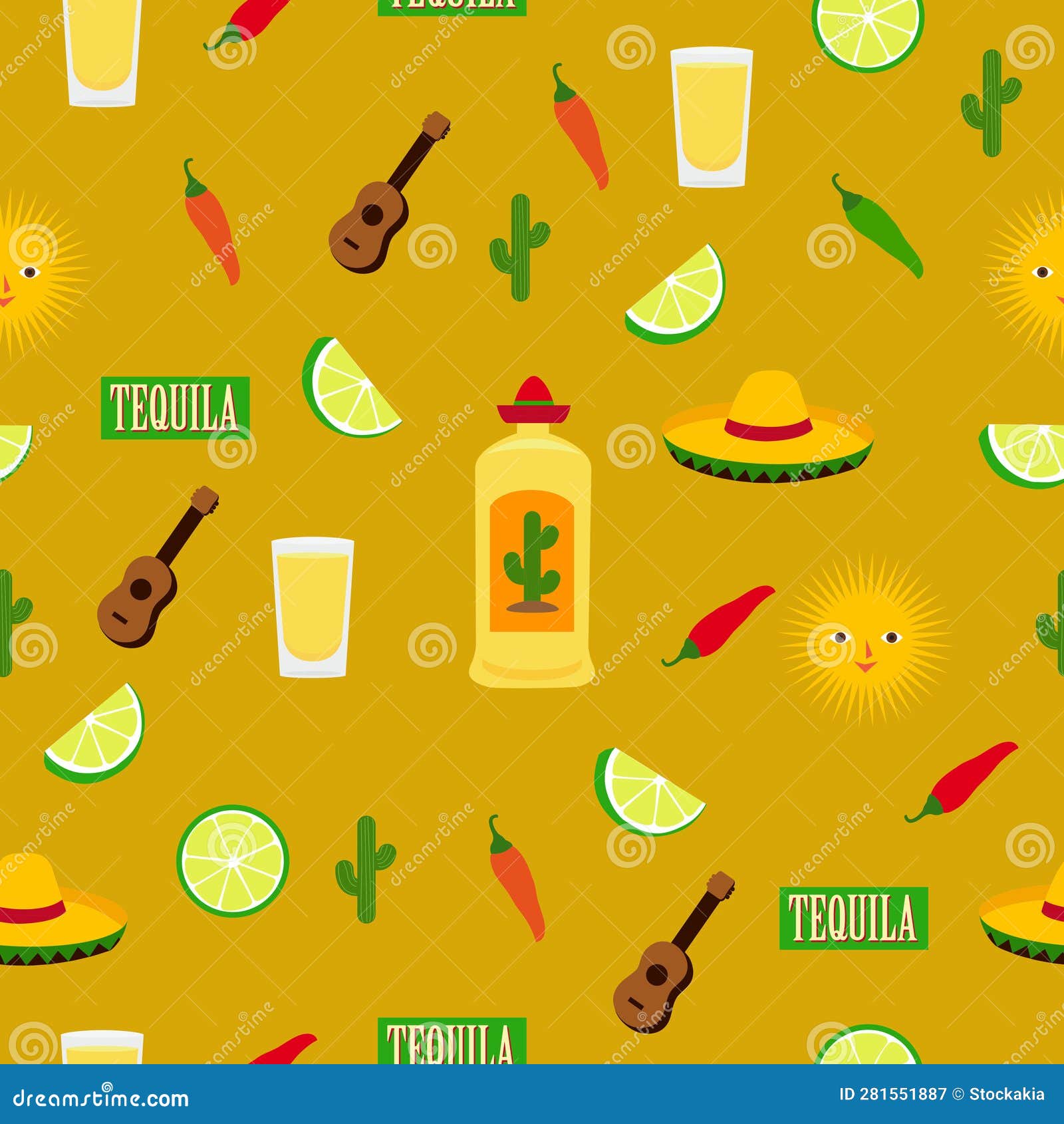 Mexican Tequila Poster Design Vector Illustration | CartoonDealer.com ...