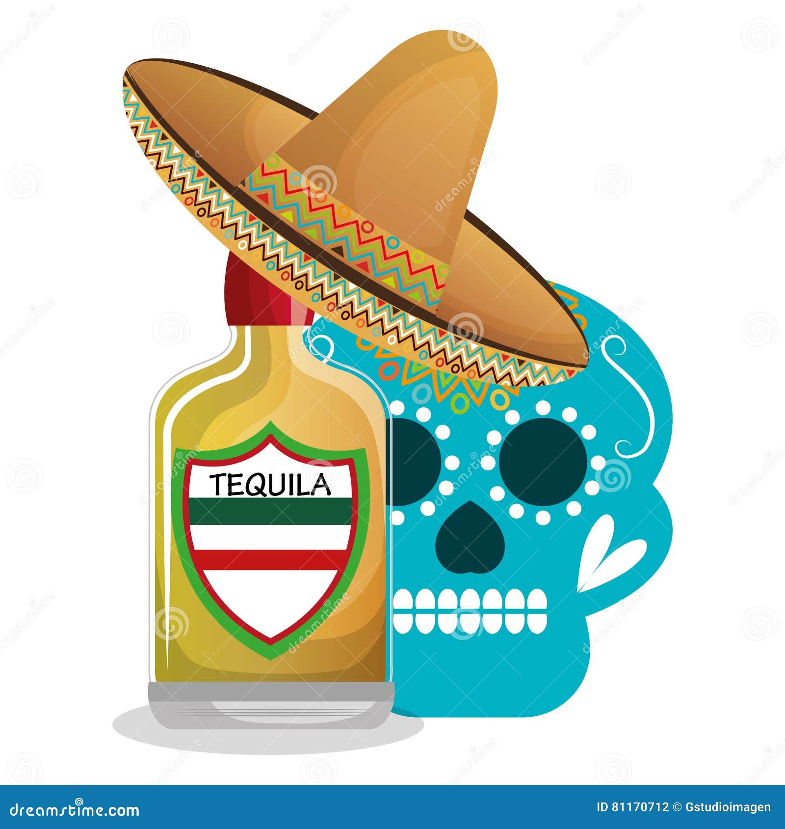 Mexican Tequila Poster Design Vector Illustration | CartoonDealer.com ...