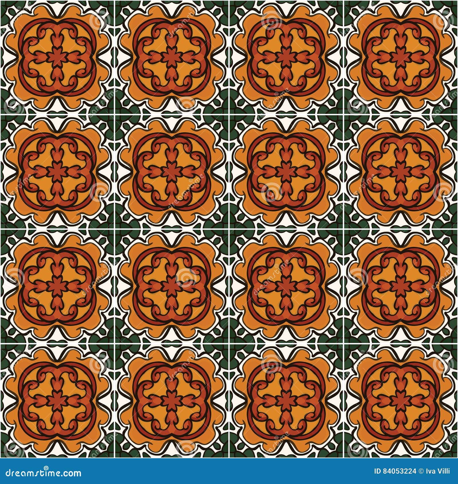 Mexican tiles stock vector. Illustration of decorative - 84053224