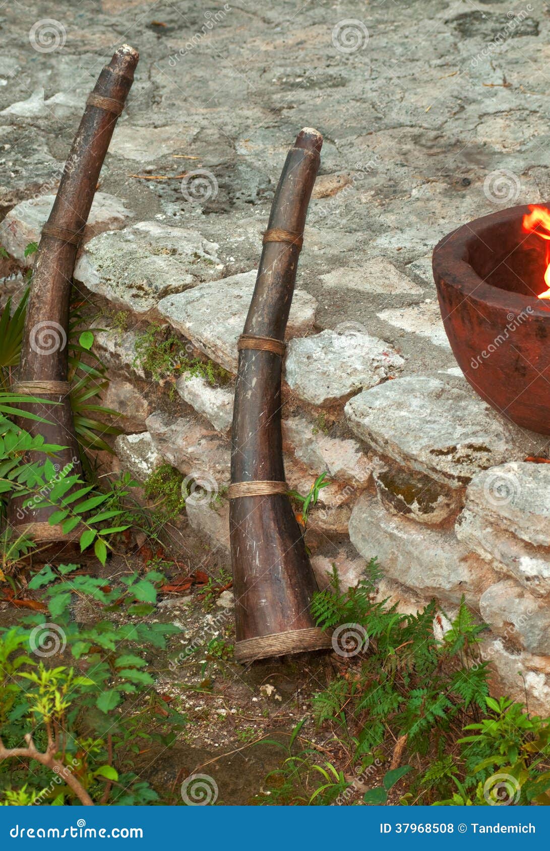 Mexican torches stock photo. Image of mayan, torches - 37968508