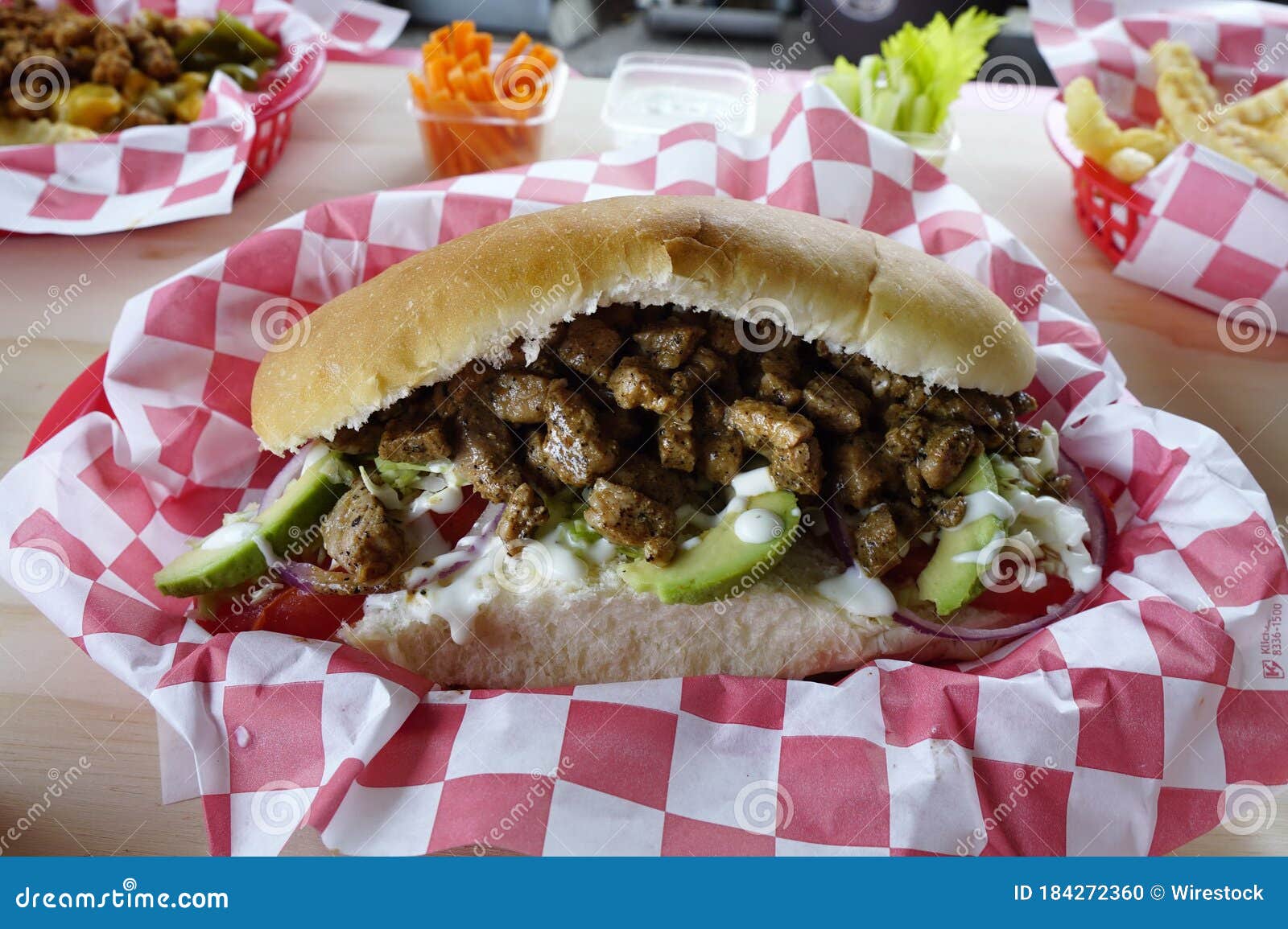 Mexican Torta Roast Beef on the Table Stock Photo - Image of pink ...