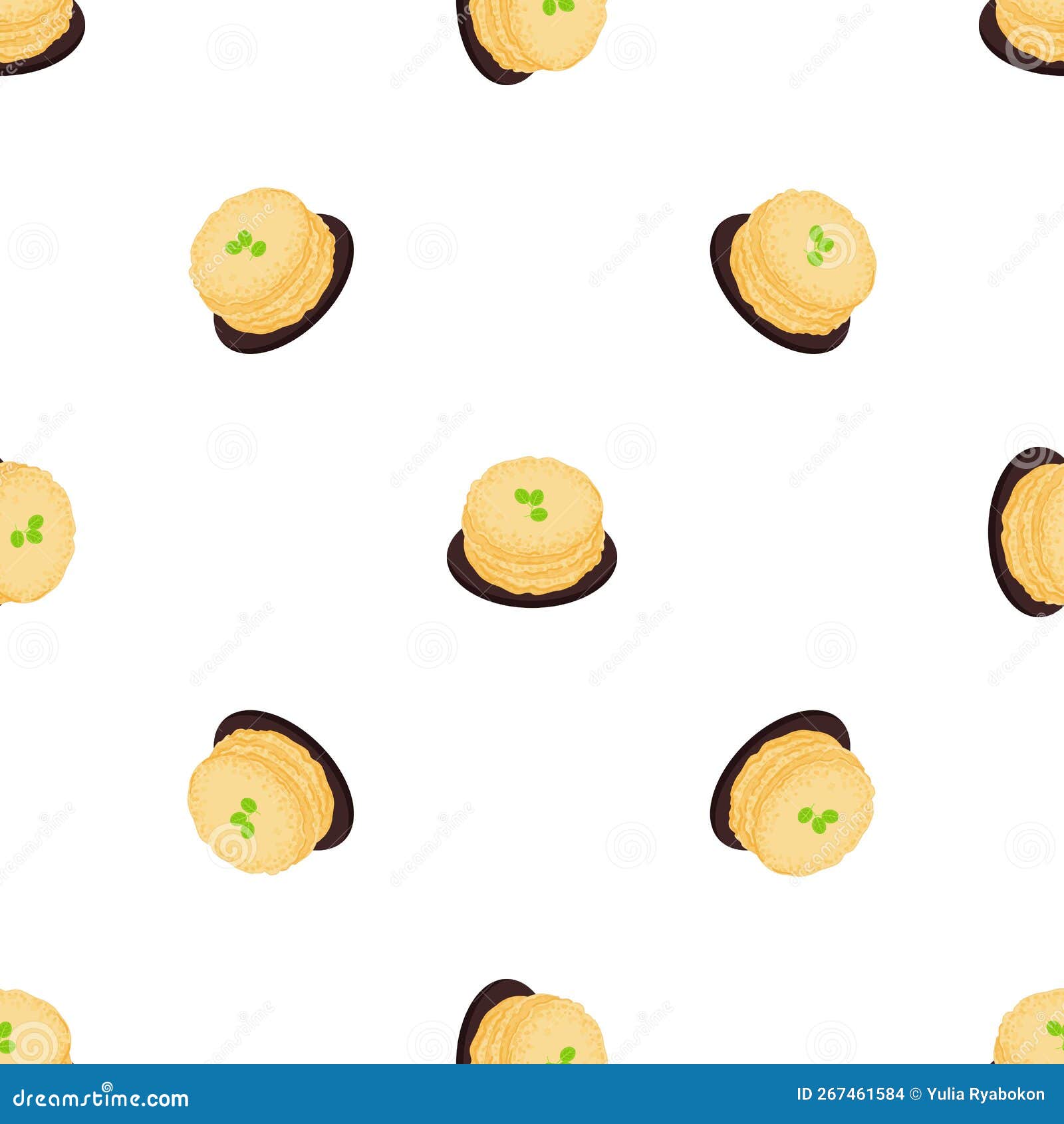 Mexican Tortillas Pattern Seamless Vector Stock Vector - Illustration ...