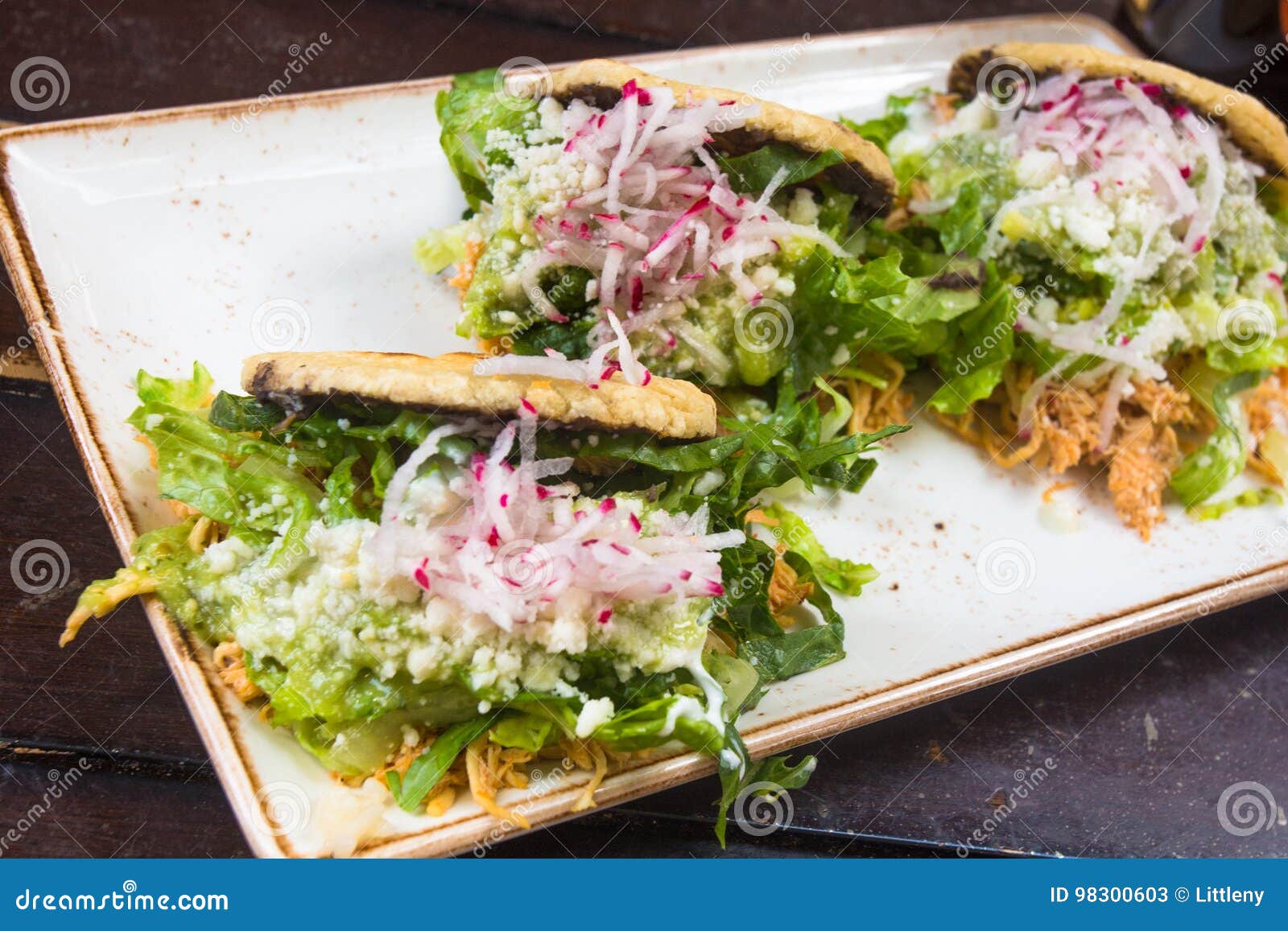 Mexican Tostada stock image. Image of mexican, dinner - 98300603
