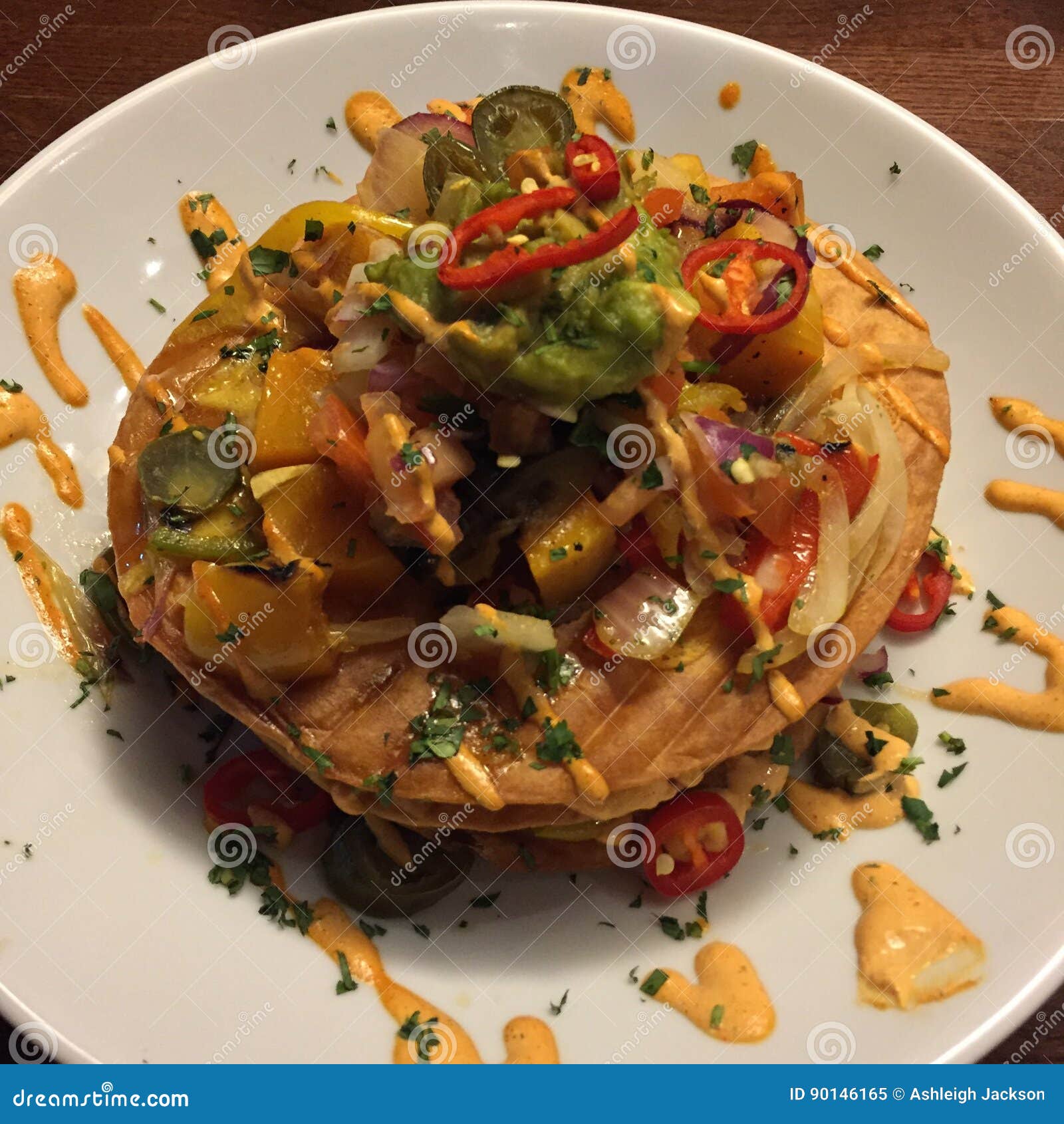 Mexican tostada stack stock image. Image of tostada, mexican - 90146165