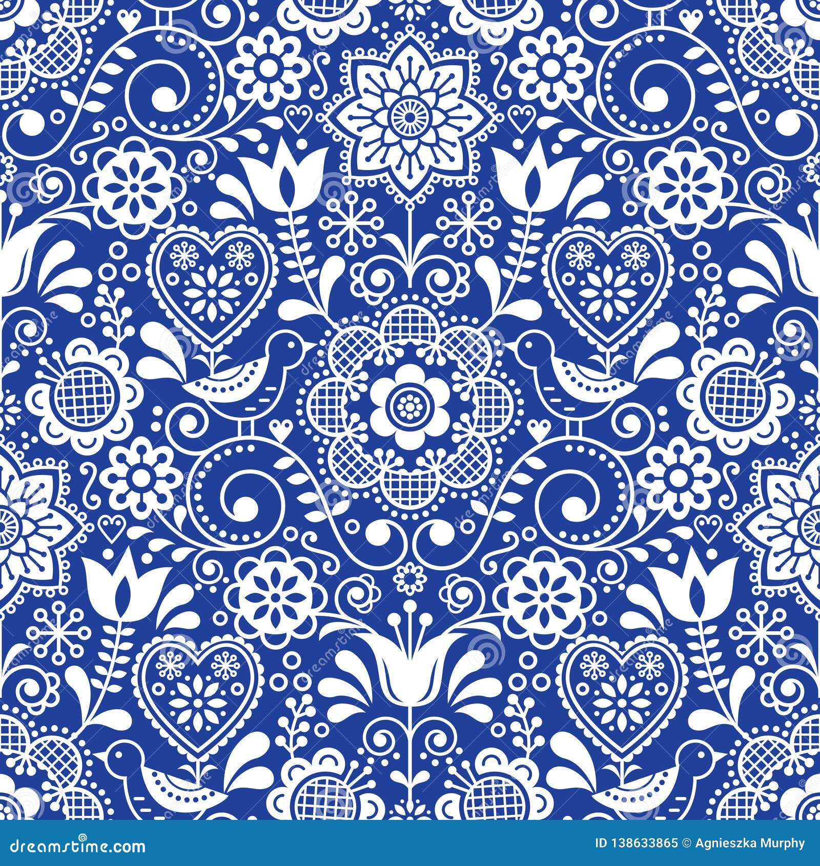 Mexican Traditional Folk Art Vector Seamless Geometric Pattern With