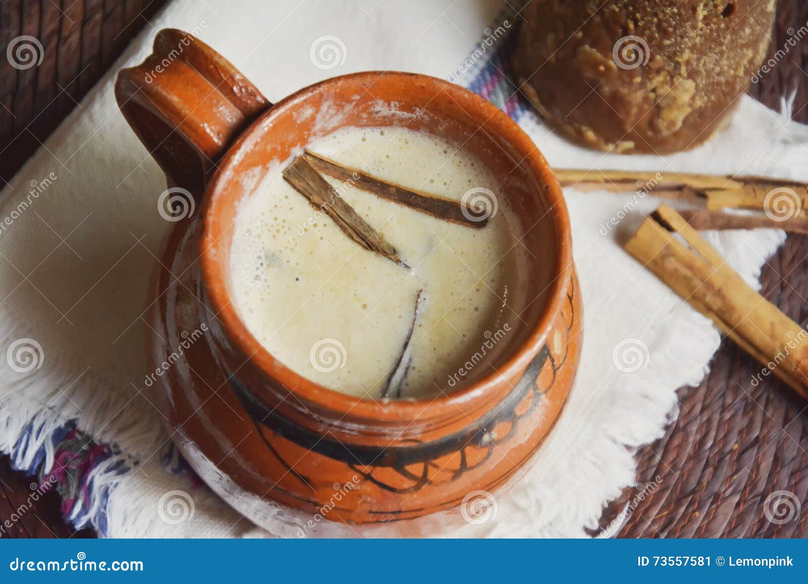 Mexican Traditional Hot Beverage, Atole. Stock Image - Image of texture ...